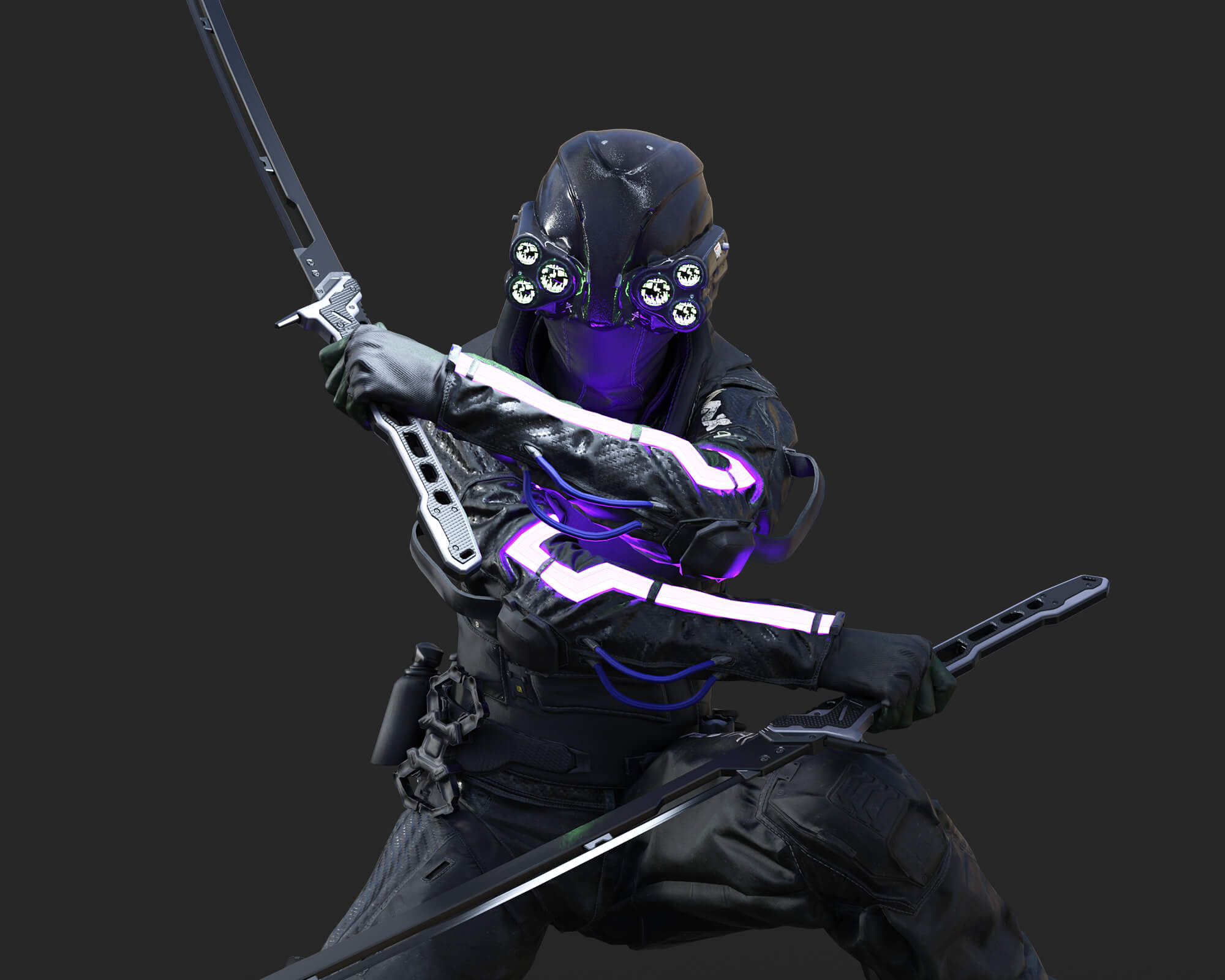 Cyberpunk 2077 Katana LV.4 - Free Daz Content by Zero_SF