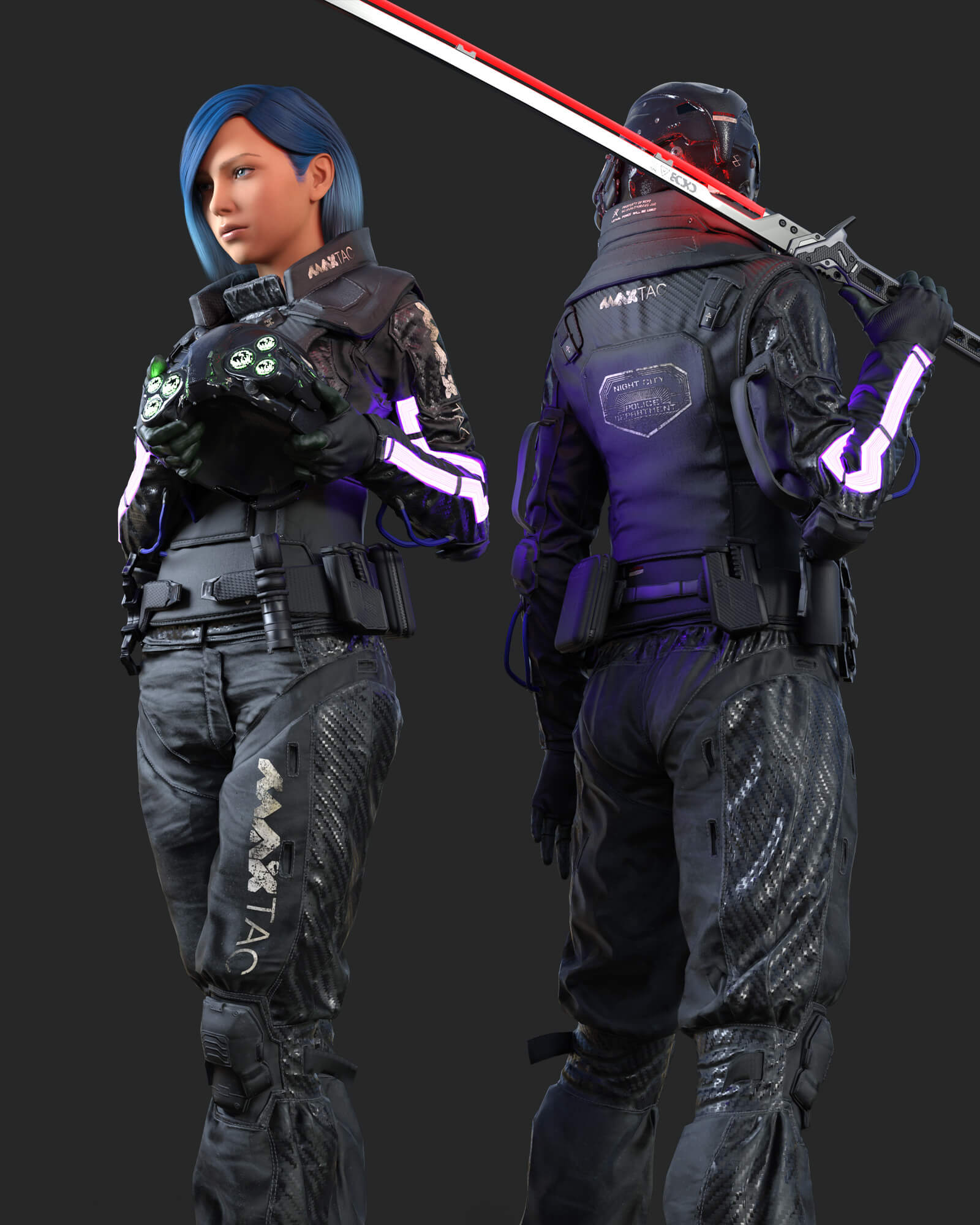 Maxtac Officer for Genesis 8 Female - Free Daz Content by Zero_SF