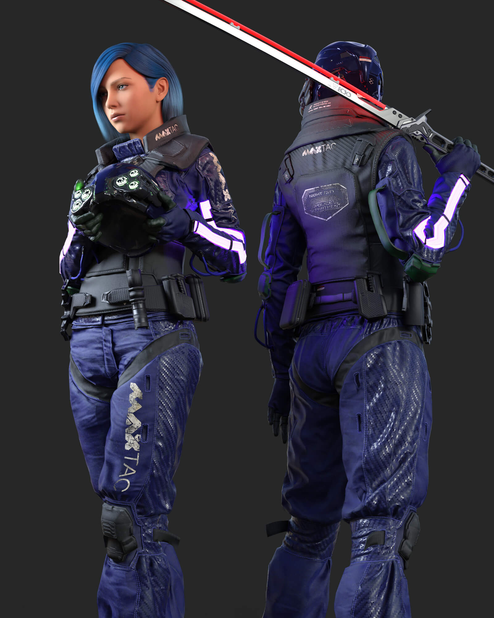 Maxtac Officer for Genesis 8 Female - Free Daz Content by Zero_SF