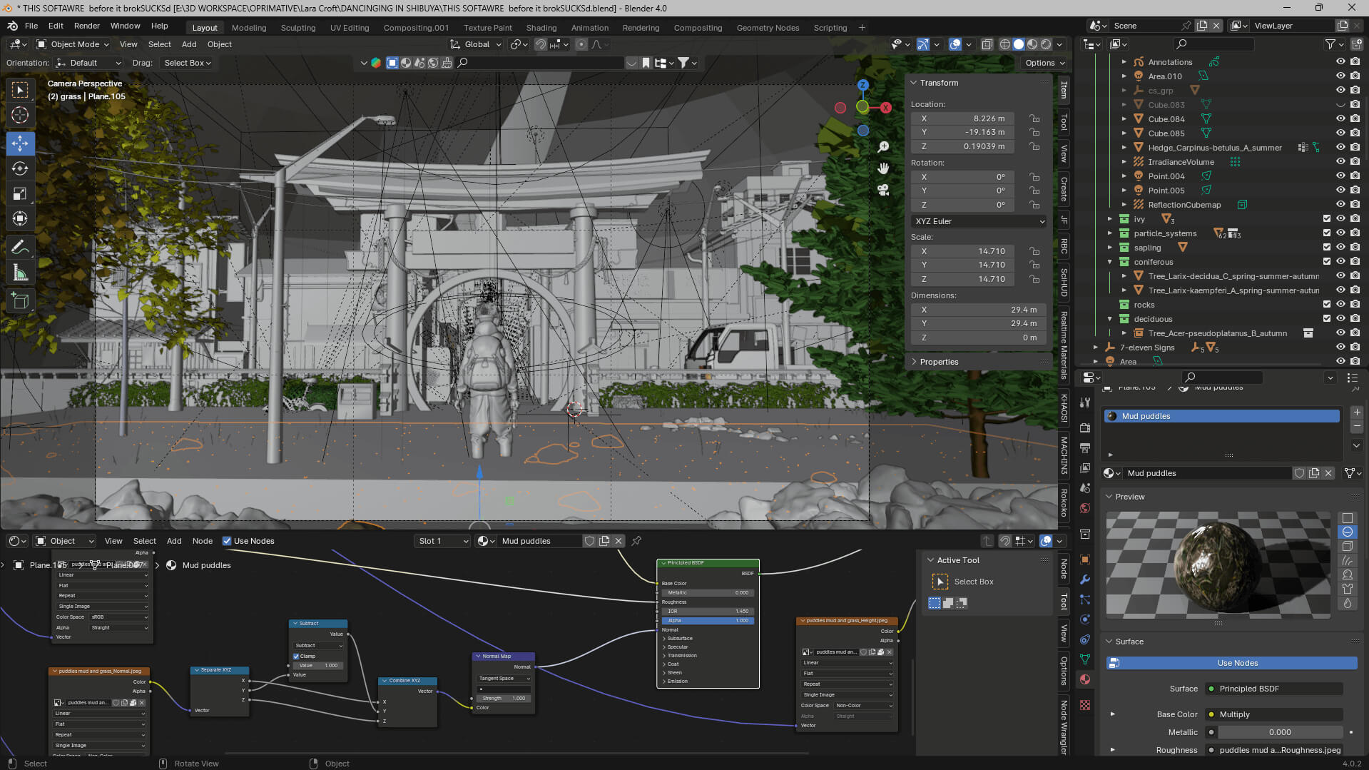 LOST in Shibuya-Sci-FI 3D Render, Digital Art by ZeroPrimative