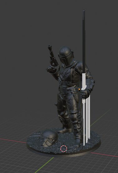 Mando with DarkSaber - 3D Model by zeveldendone