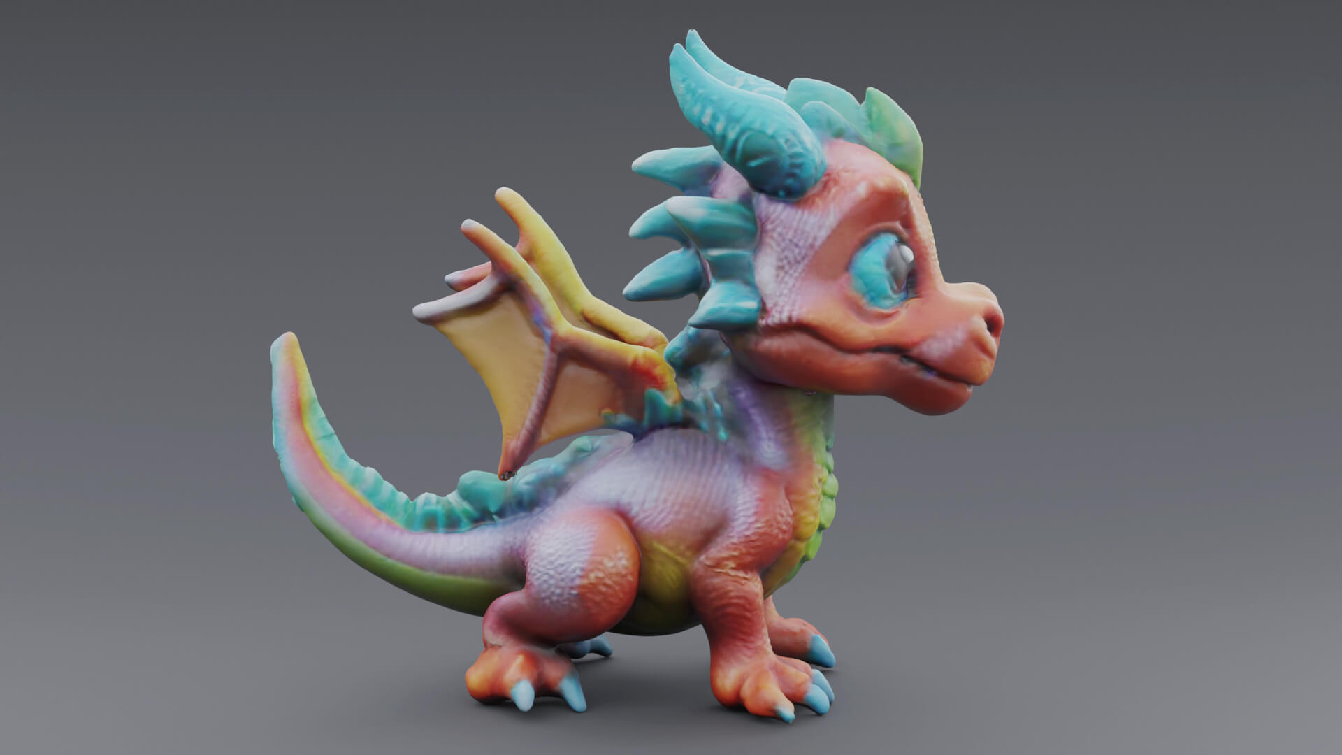 Amber Baby Dragon #1 - 3D Print Model by zforged