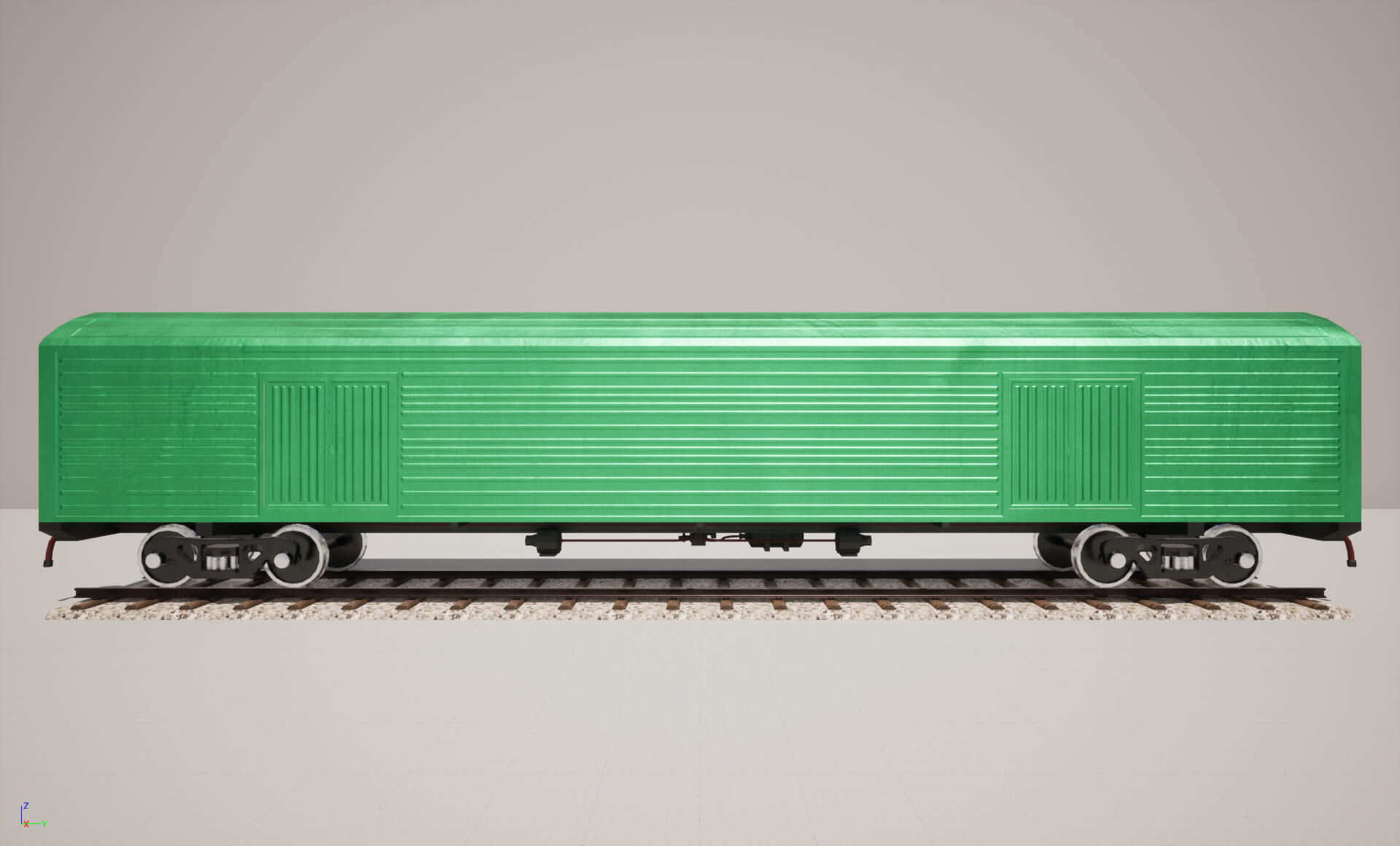 Animated game-ready Boxcar 3D Model by zhako