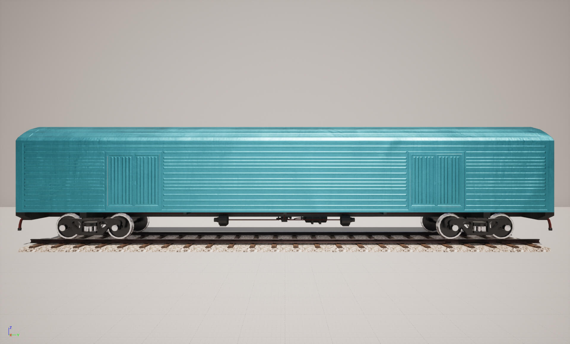 Animated game-ready Boxcar 3D Model by zhako