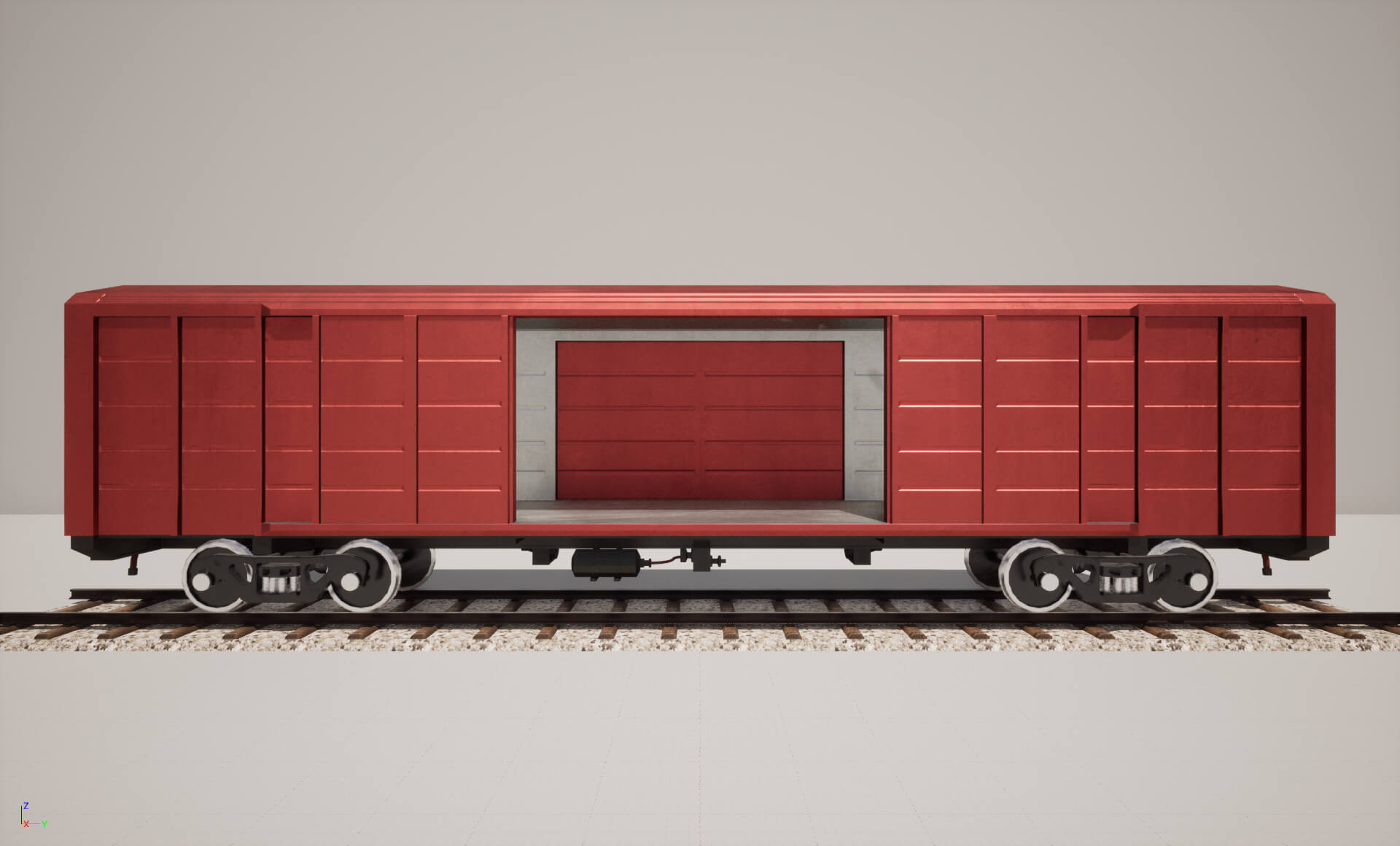 Animated game-ready BoxcarV0 3D Model by zhako