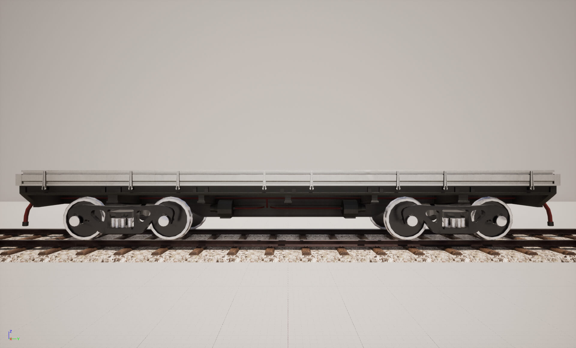 Animated game-ready Flatcar 3D Model by zhako