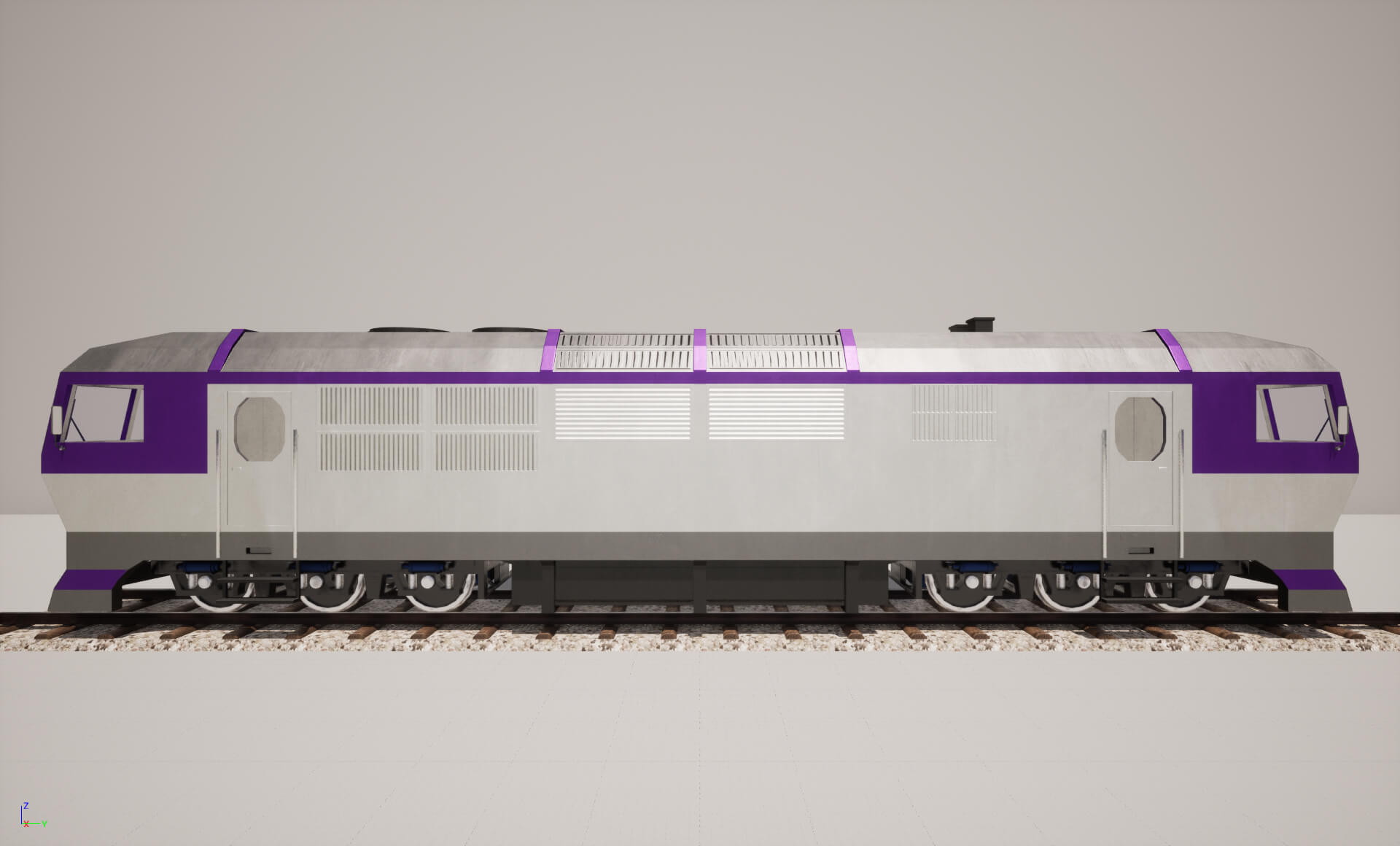 Animated game-ready Locomotive 3D Model by zhako