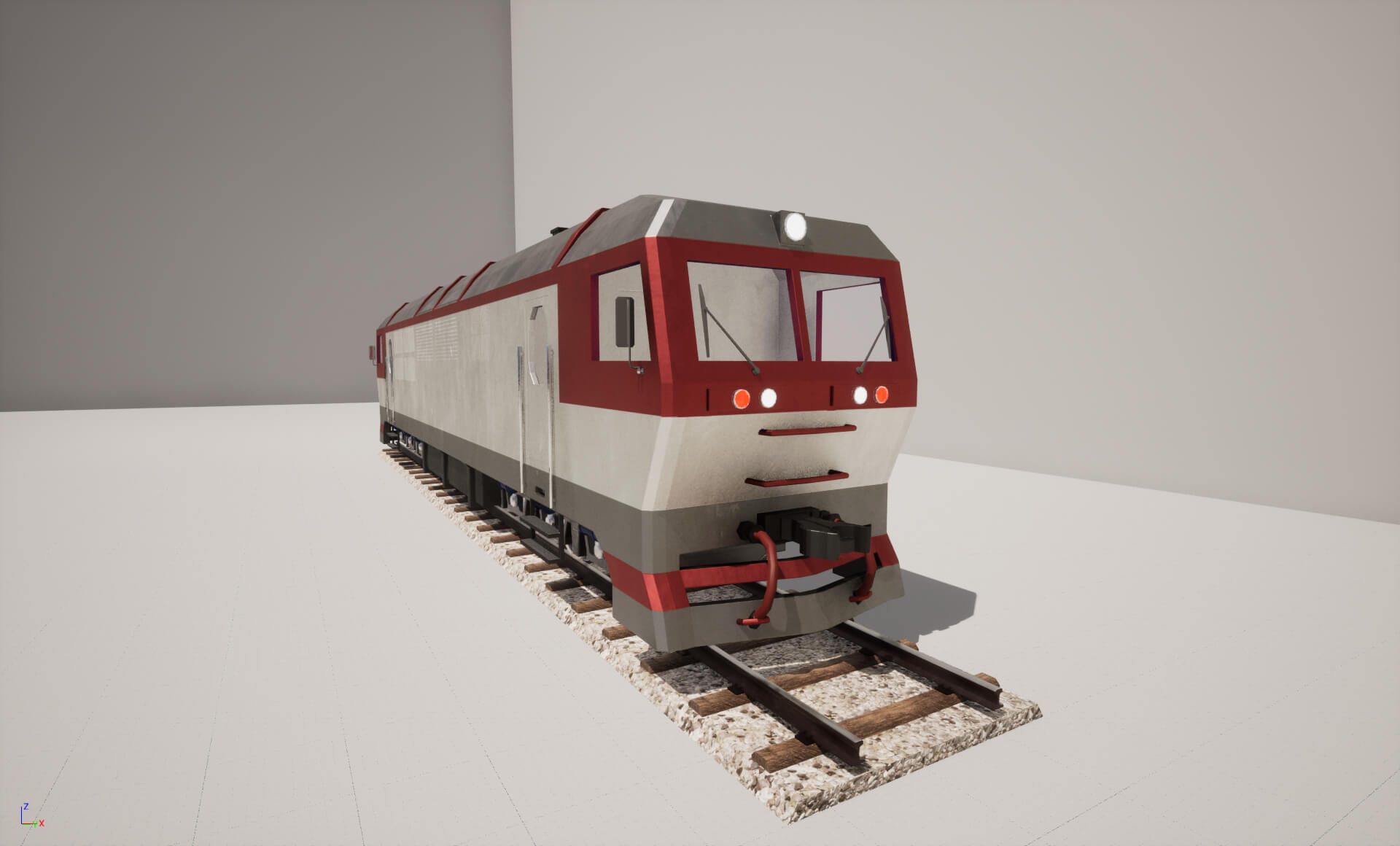 Animated game-ready Locomotive 3D Model by zhako