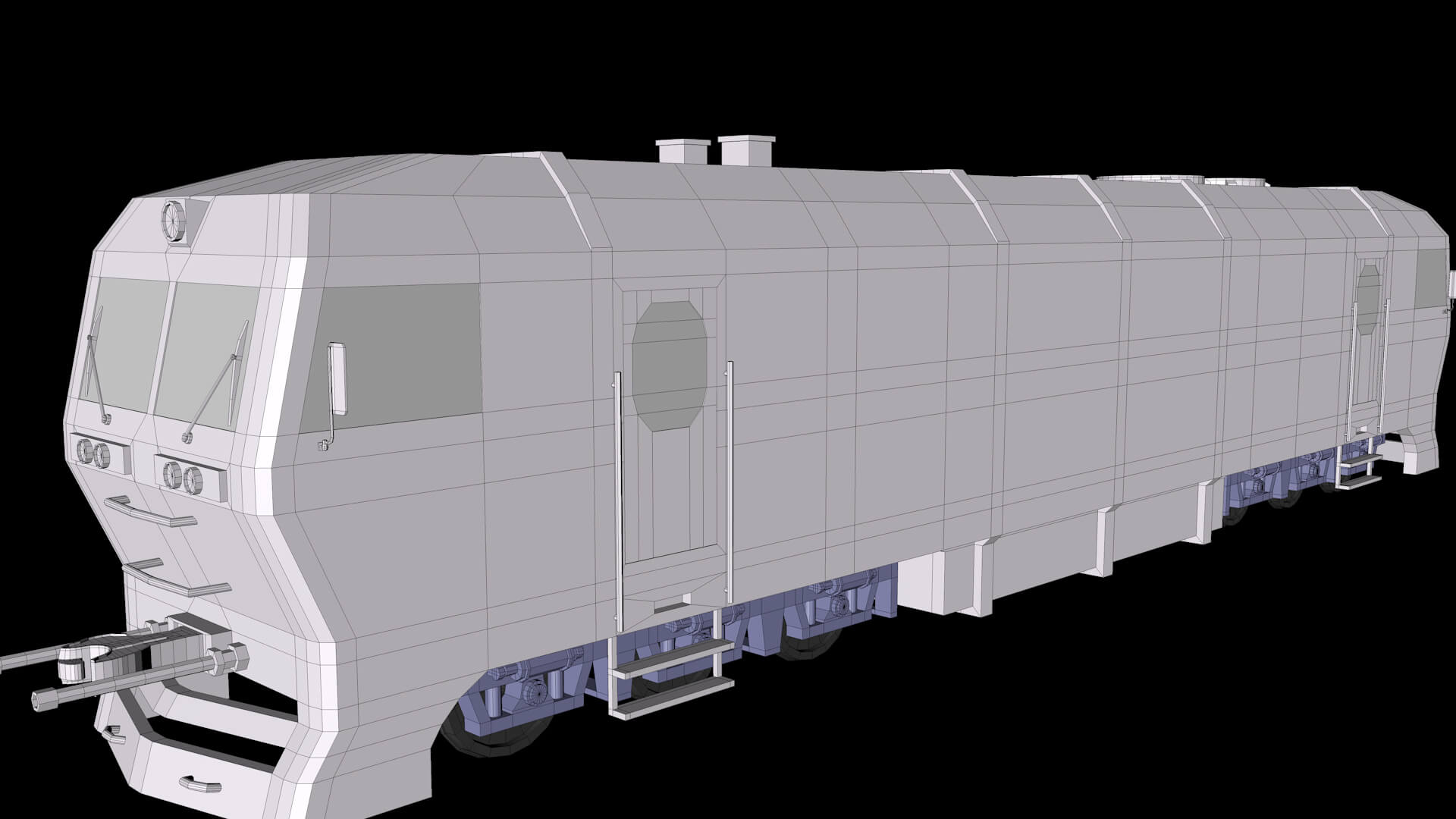 Animated game-ready Locomotive 3D Model by zhako