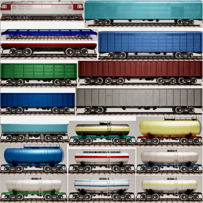 Animated Game Ready Train Cars 2 by zhako
