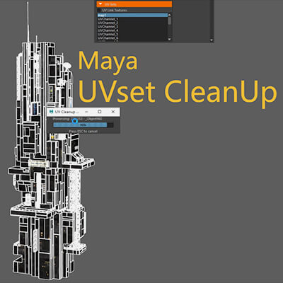 Uvset Cleanup Tool 1.0 Maya Script - 3D Software or Plug-In by zhipenlee