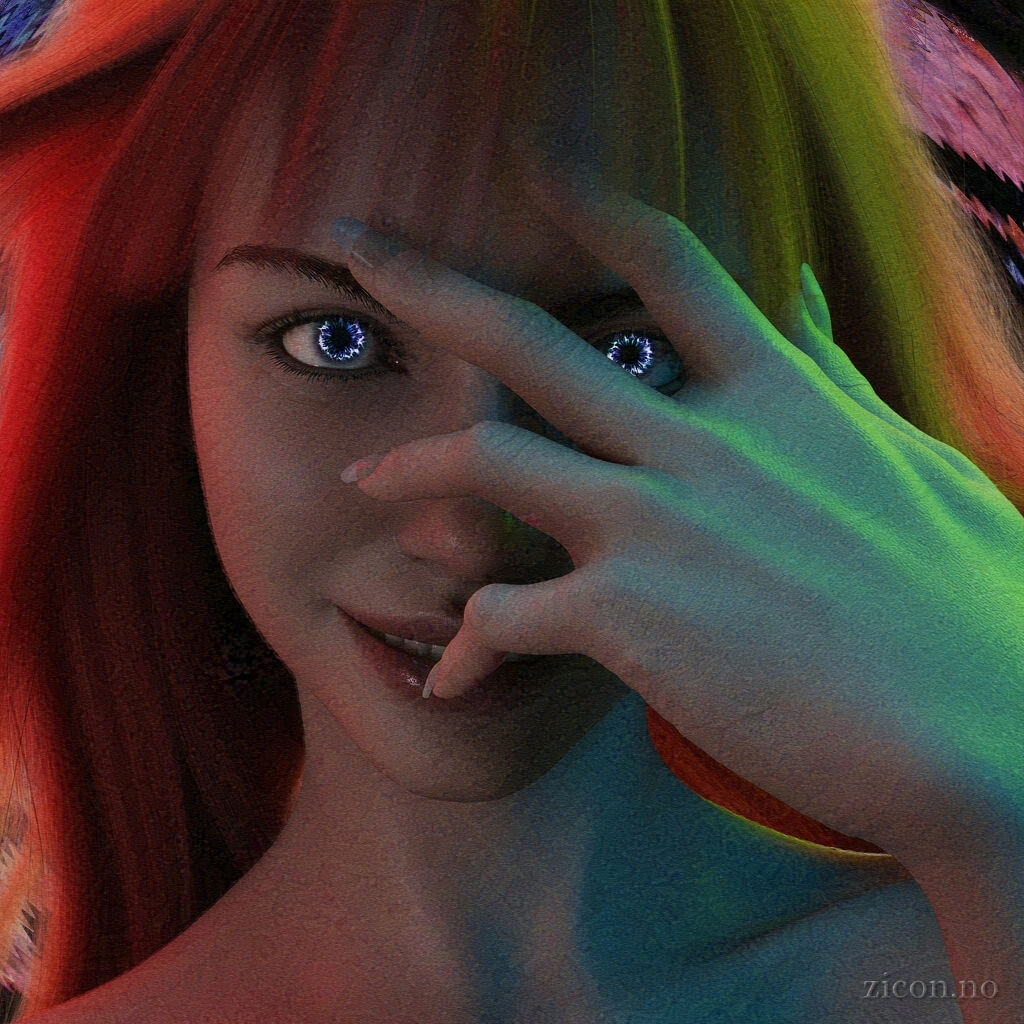 Face of Kyrin 3D Render, Digital Art by zicon