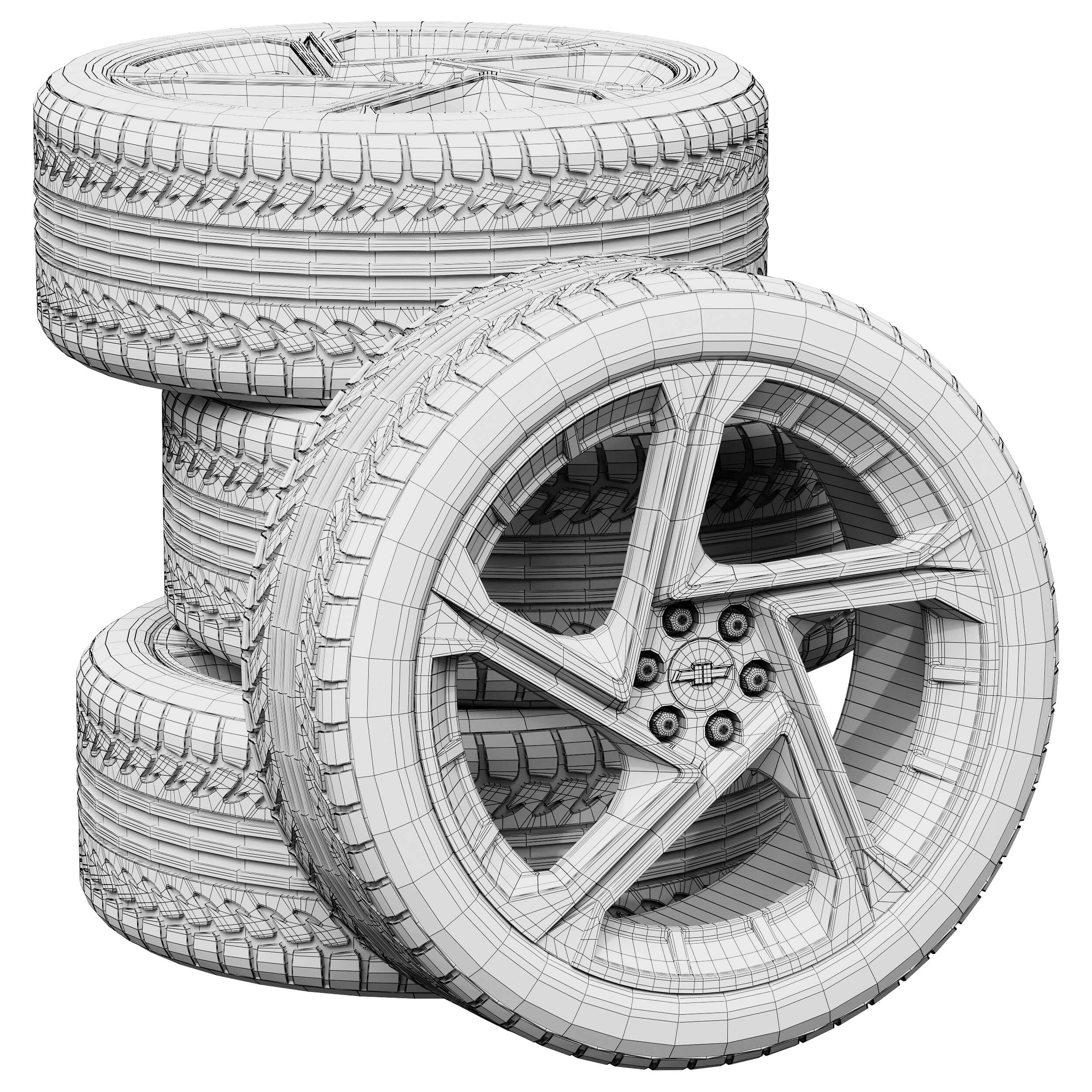 Chevrolet Tires - 3D Model by zifir3d