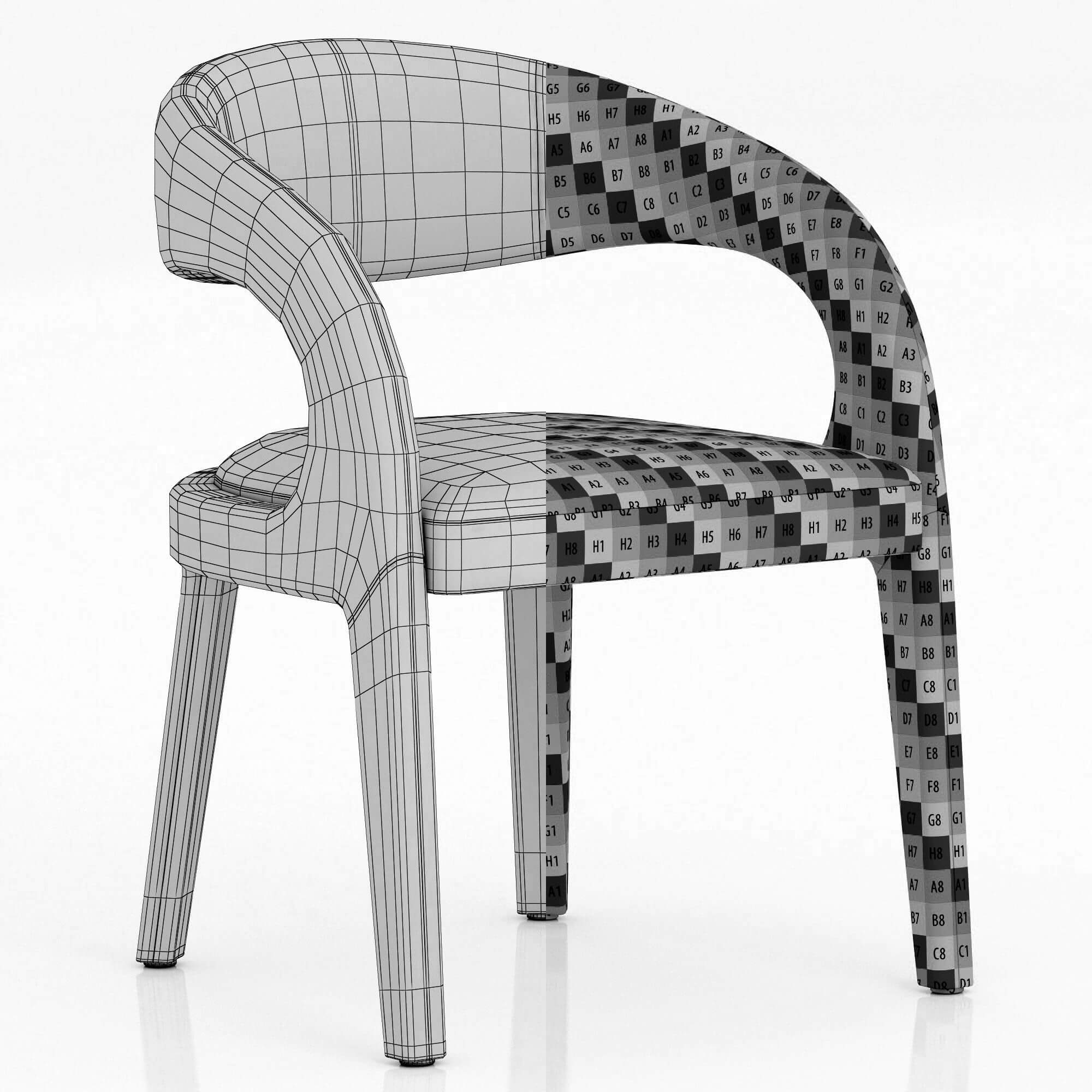 Coco Republic Pierre Dining Chair - 3D Model by zifir3d