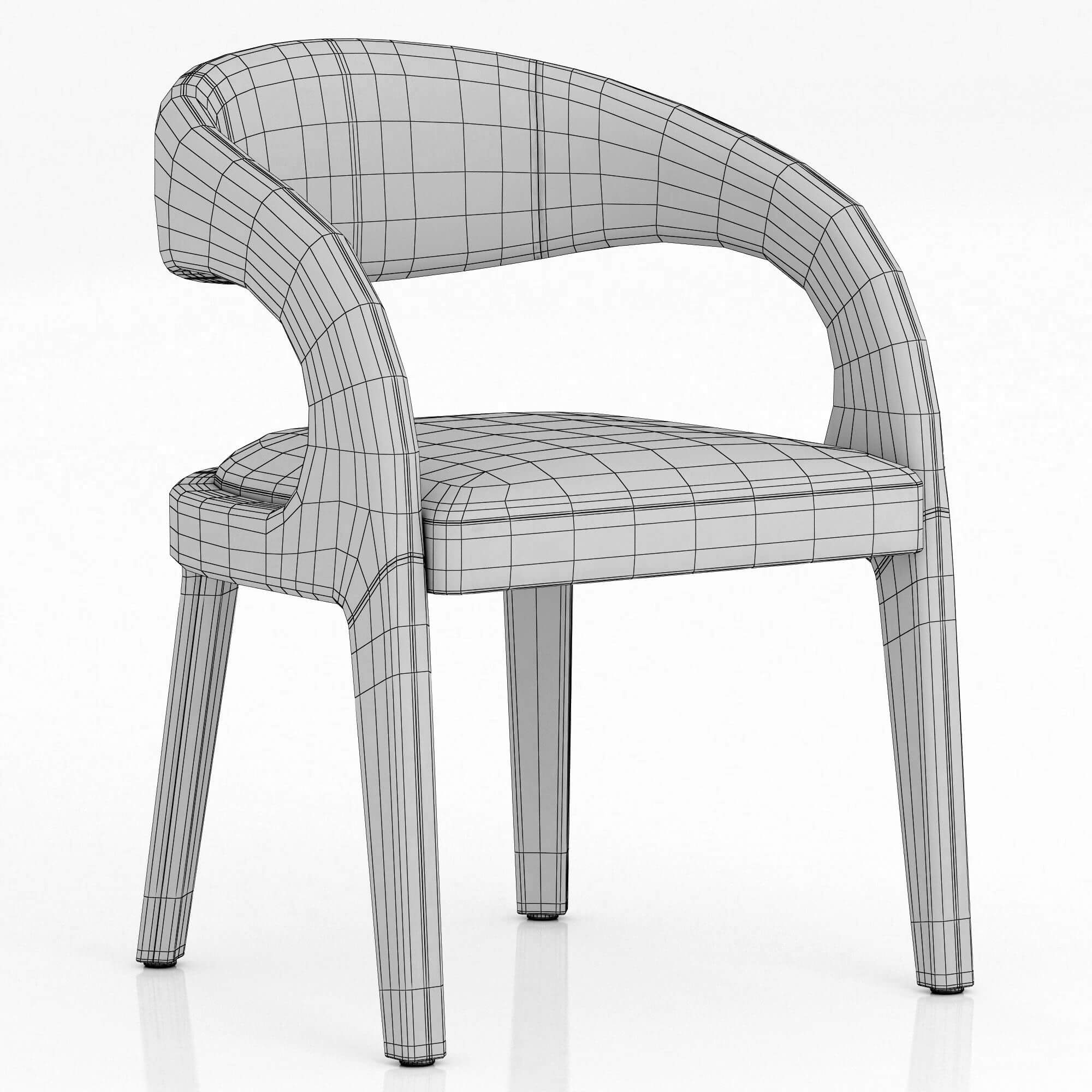 Coco Republic Pierre Dining Chair - 3D Model by zifir3d