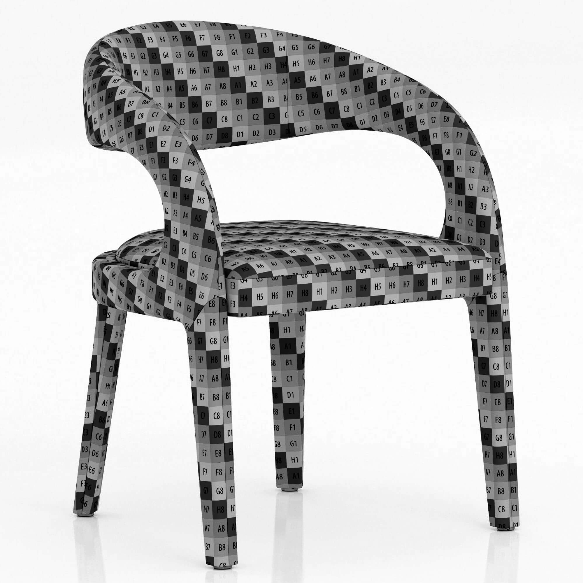 Coco Republic Pierre Dining Chair - 3D Model by zifir3d