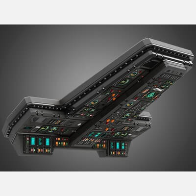 Sci-Fi Control Panel 3D Model by zifir3d