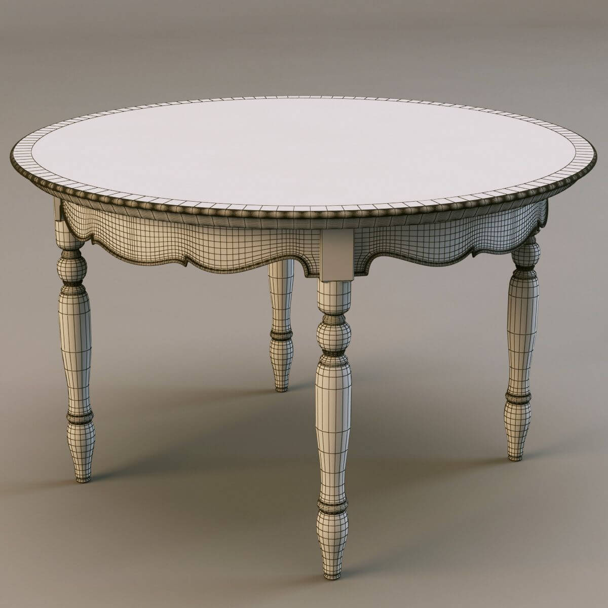 Country Corner Table - 3D Model by zifir3d