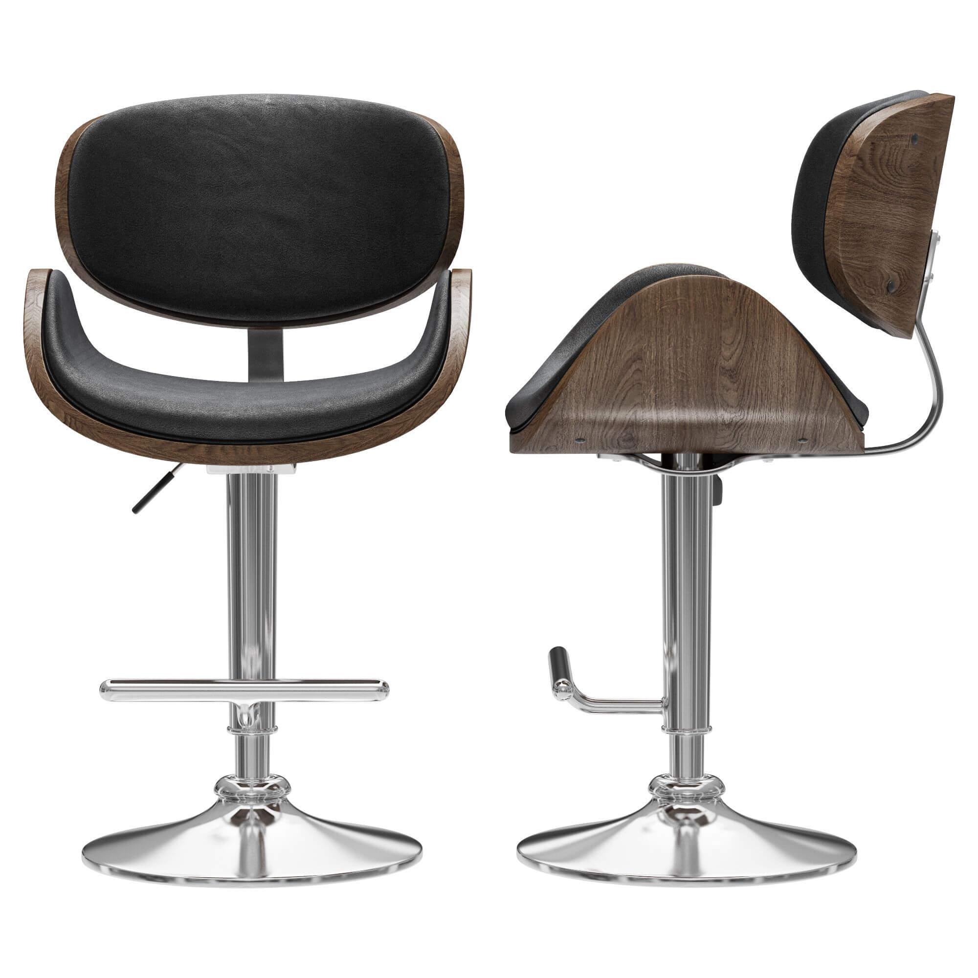 Eames Lounge Bar Stool - 3D Model by zifir3d