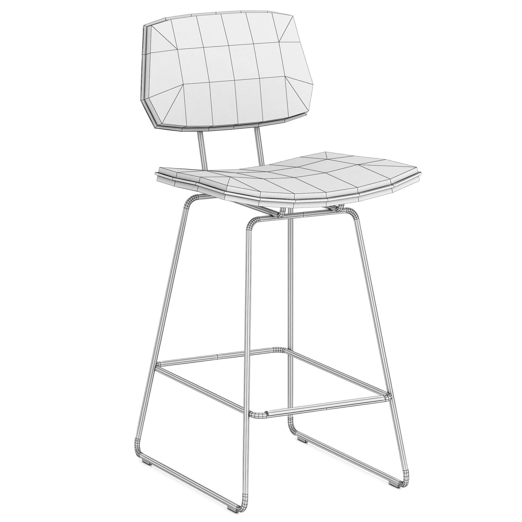 Flexform Echoes Stool - 3D Model by zifir3d