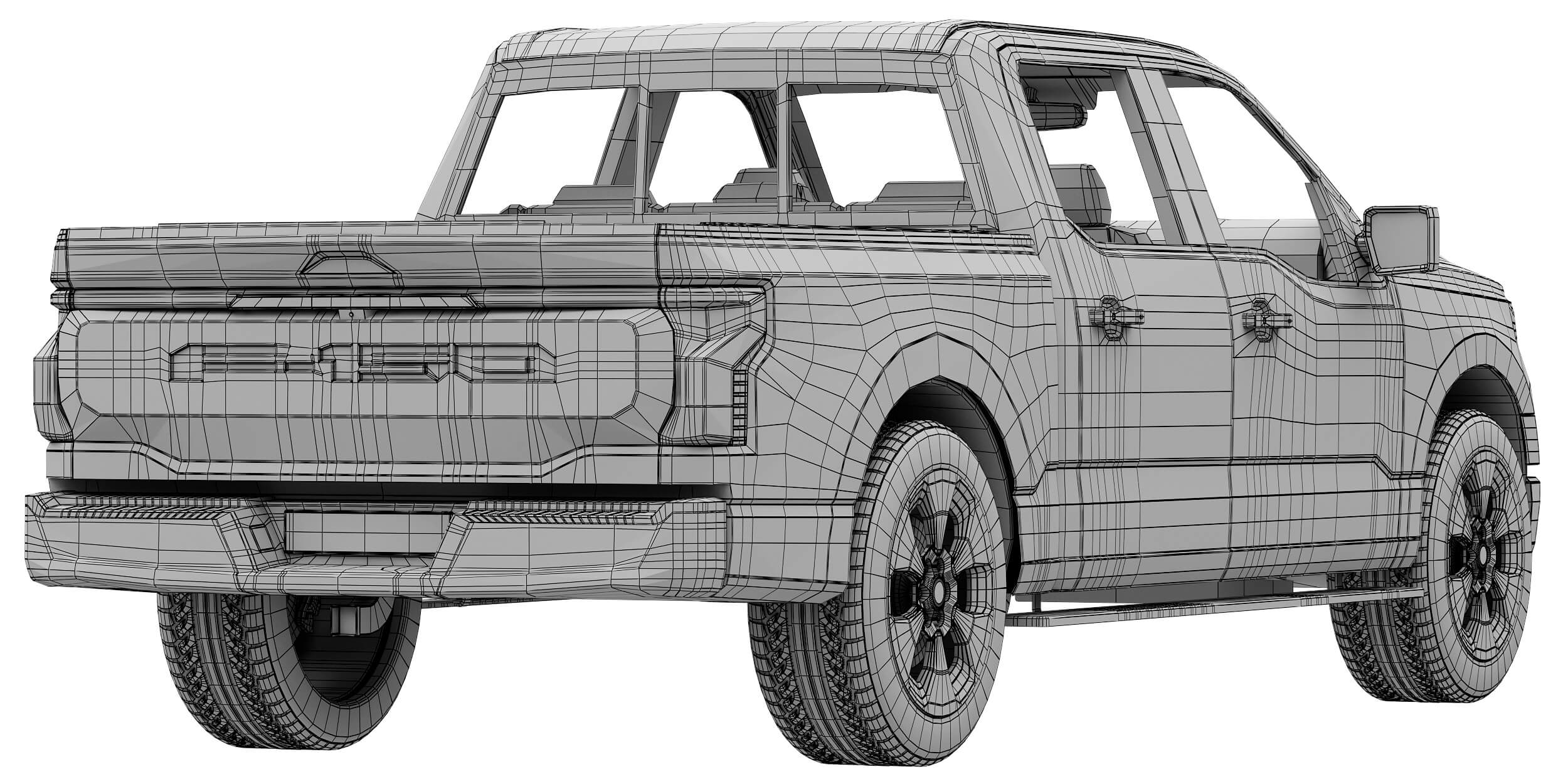 Ford F-150 Lightning 3D Model by zifir3d