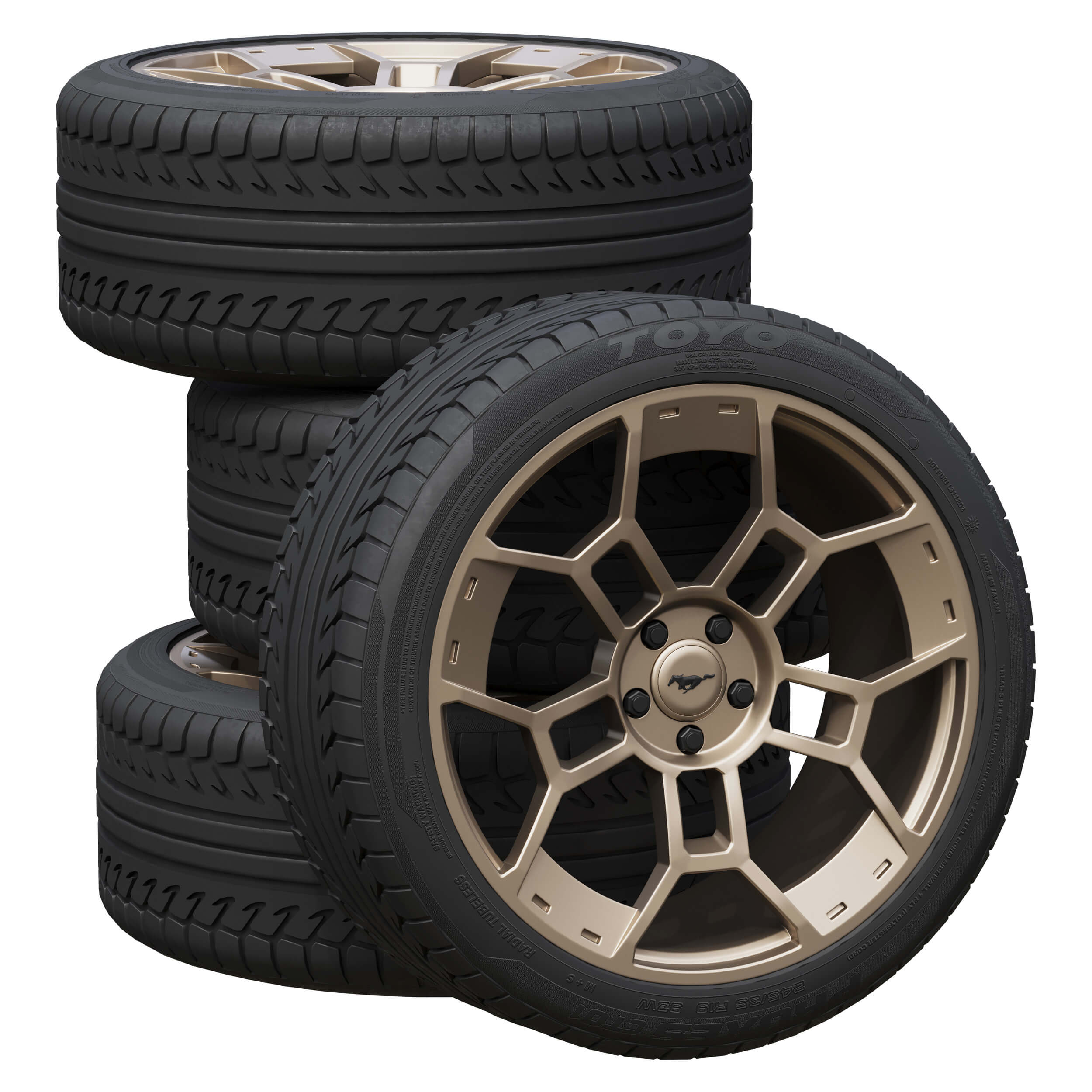 Ford Mustang GTD Wheels - 3D Model by zifir3d