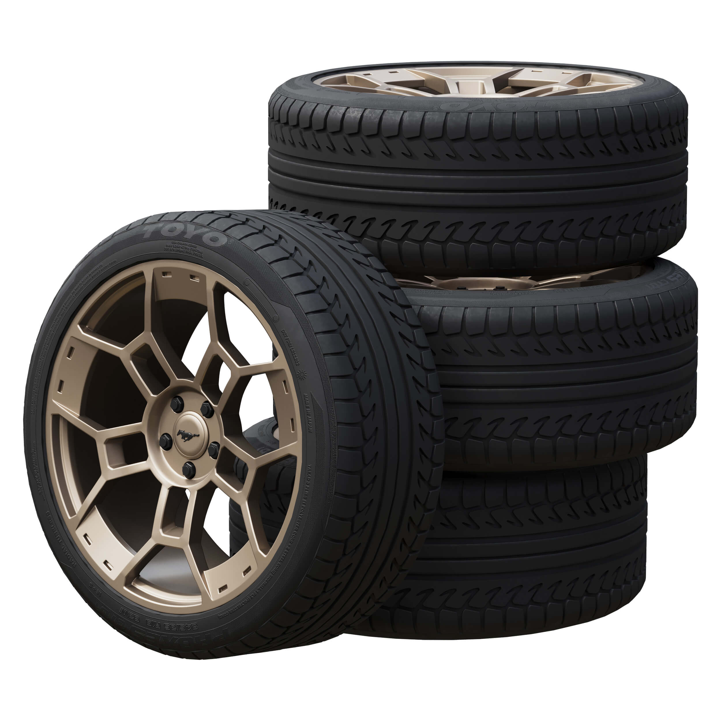 Ford Mustang GTD Wheels - 3D Model by zifir3d