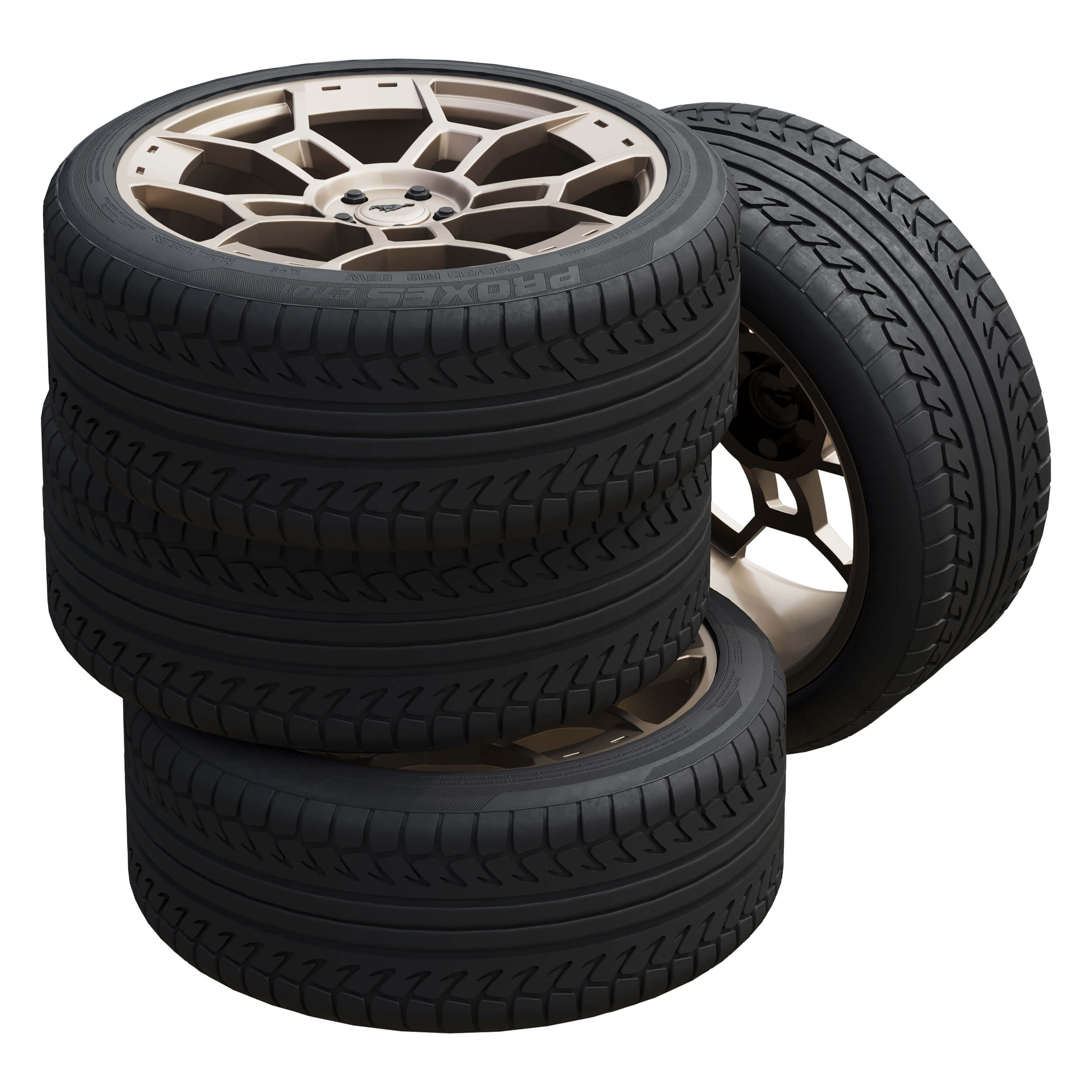 Ford Mustang GTD Wheels - 3D Model by zifir3d