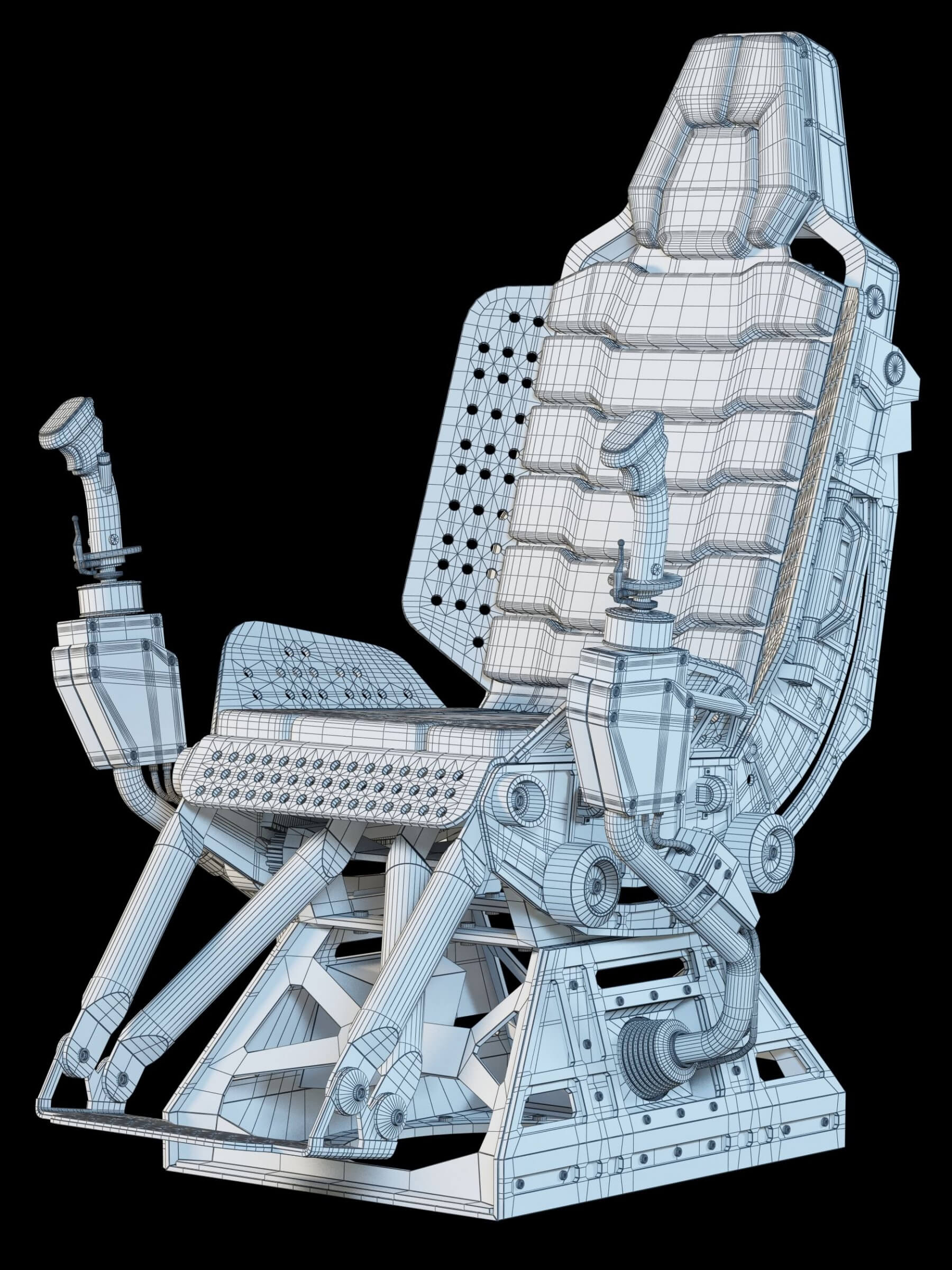 Futuristic Sci-Fi Chair 3D Model by zifir3d