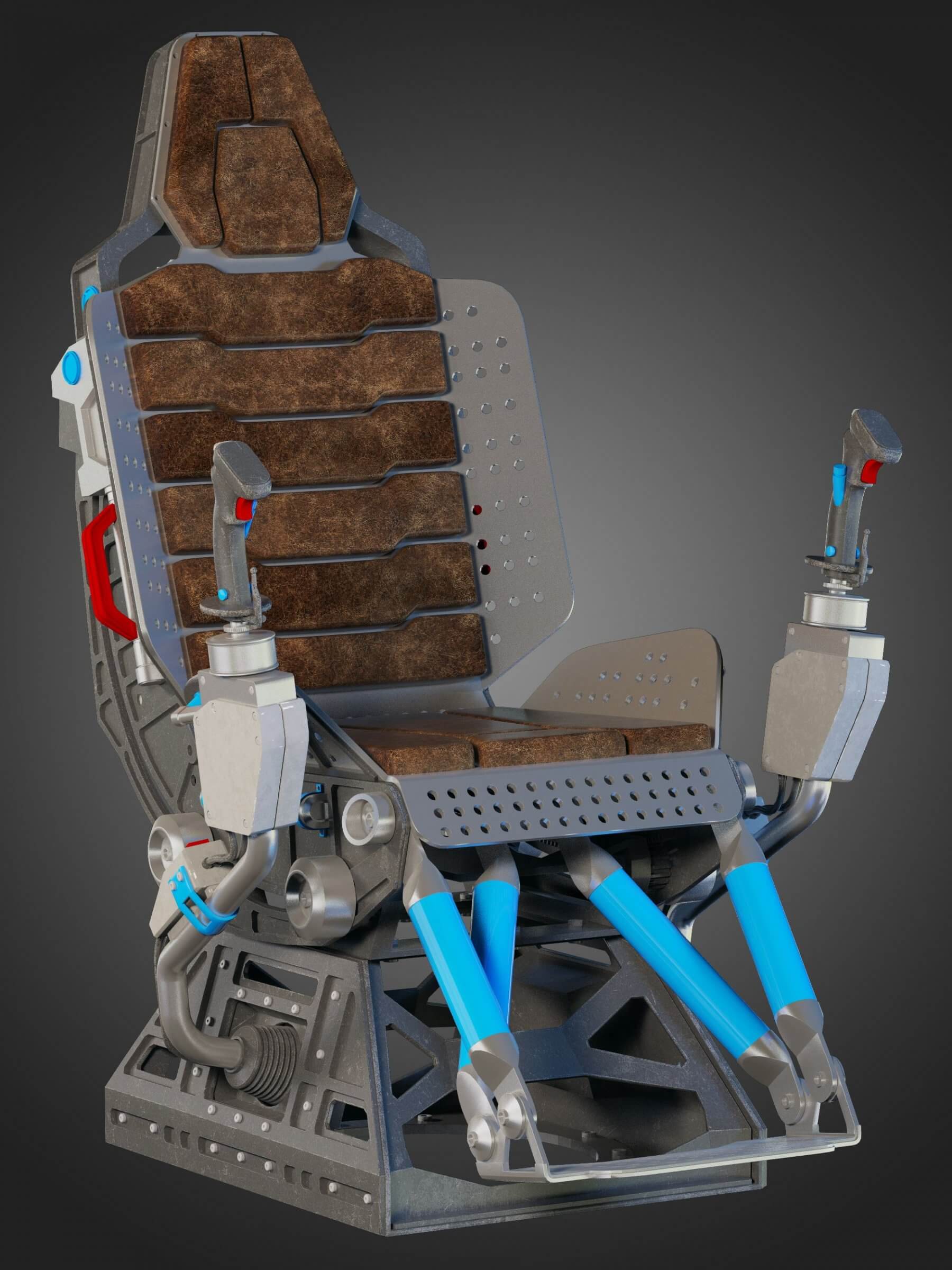 Futuristic Sci-Fi Chair 3D Model by zifir3d
