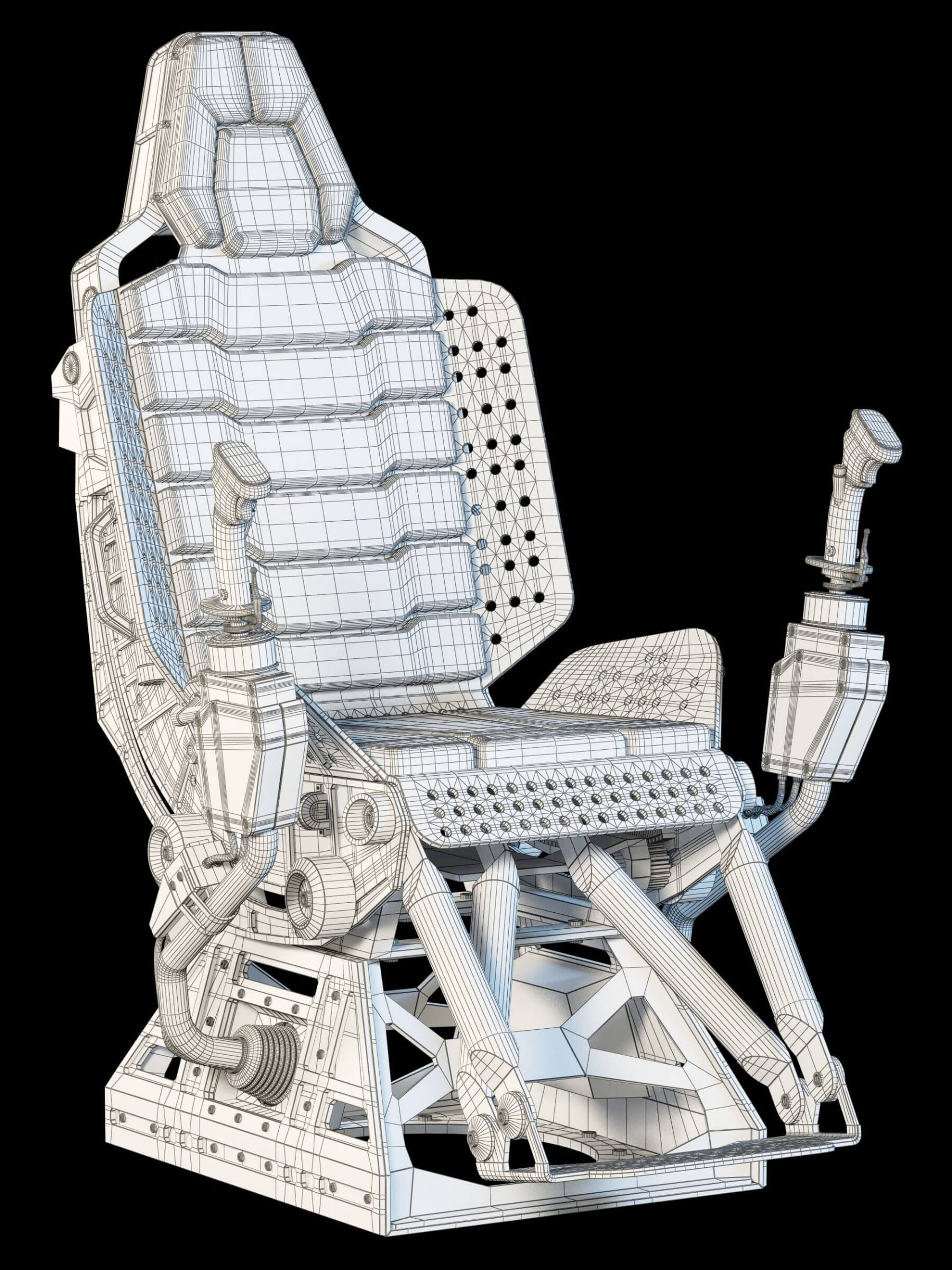 Futuristic Sci-Fi Chair 3D Model by zifir3d