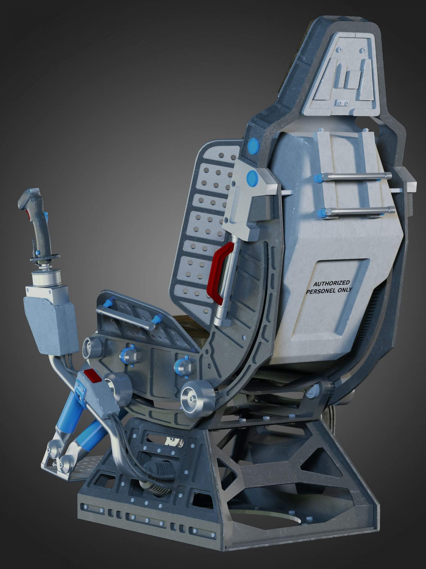 Futuristic Sci-Fi Chair 3D Model by zifir3d