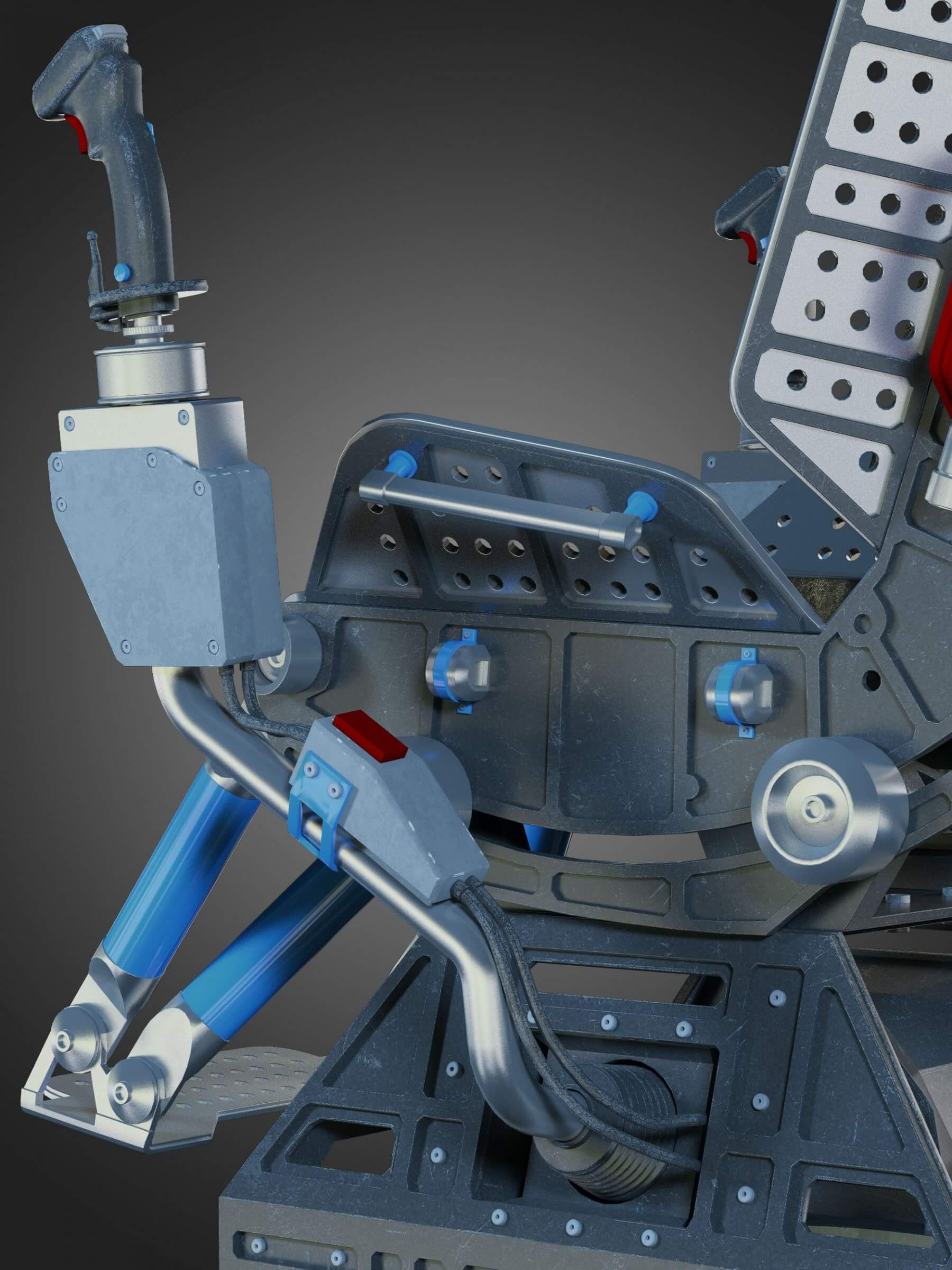 Futuristic Sci-Fi Chair 3D Model by zifir3d