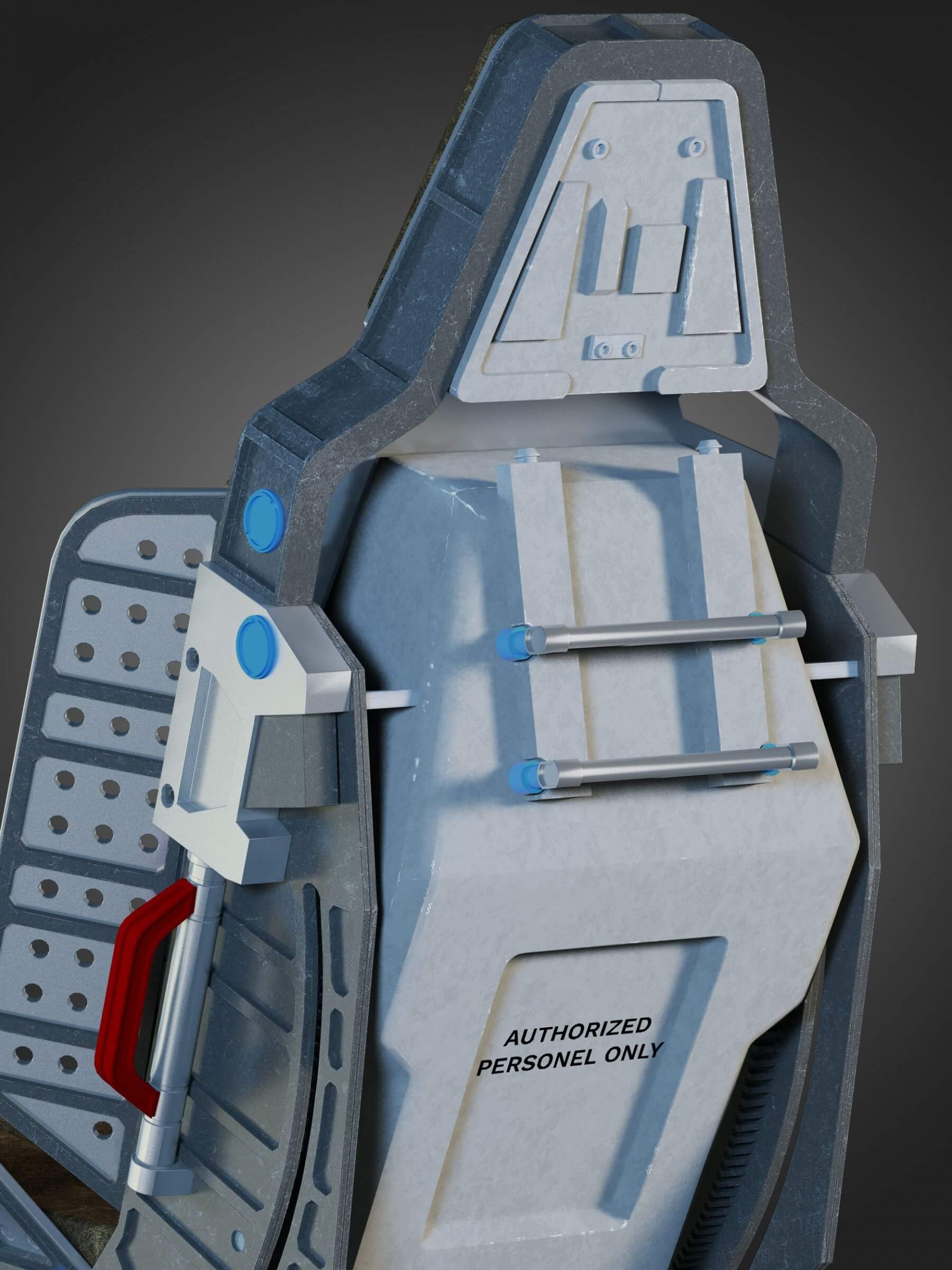 Futuristic Sci-Fi Chair 3D Model by zifir3d