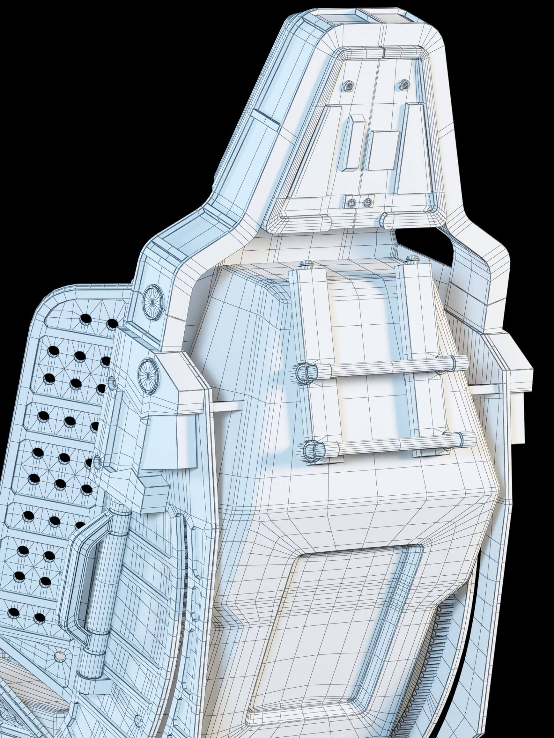 Futuristic Sci-Fi Chair 3D Model by zifir3d