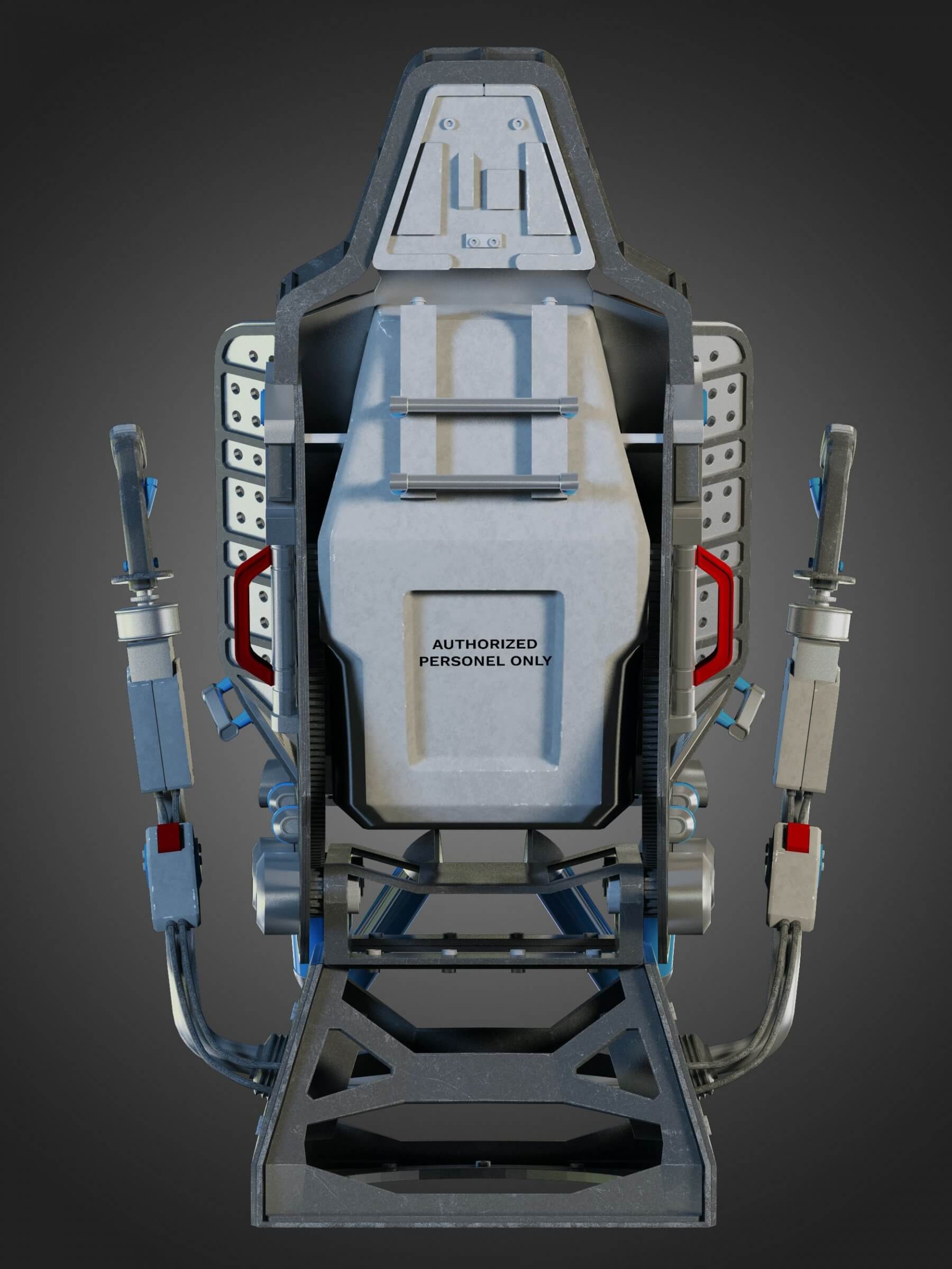 Futuristic Sci-Fi Chair 3D Model by zifir3d