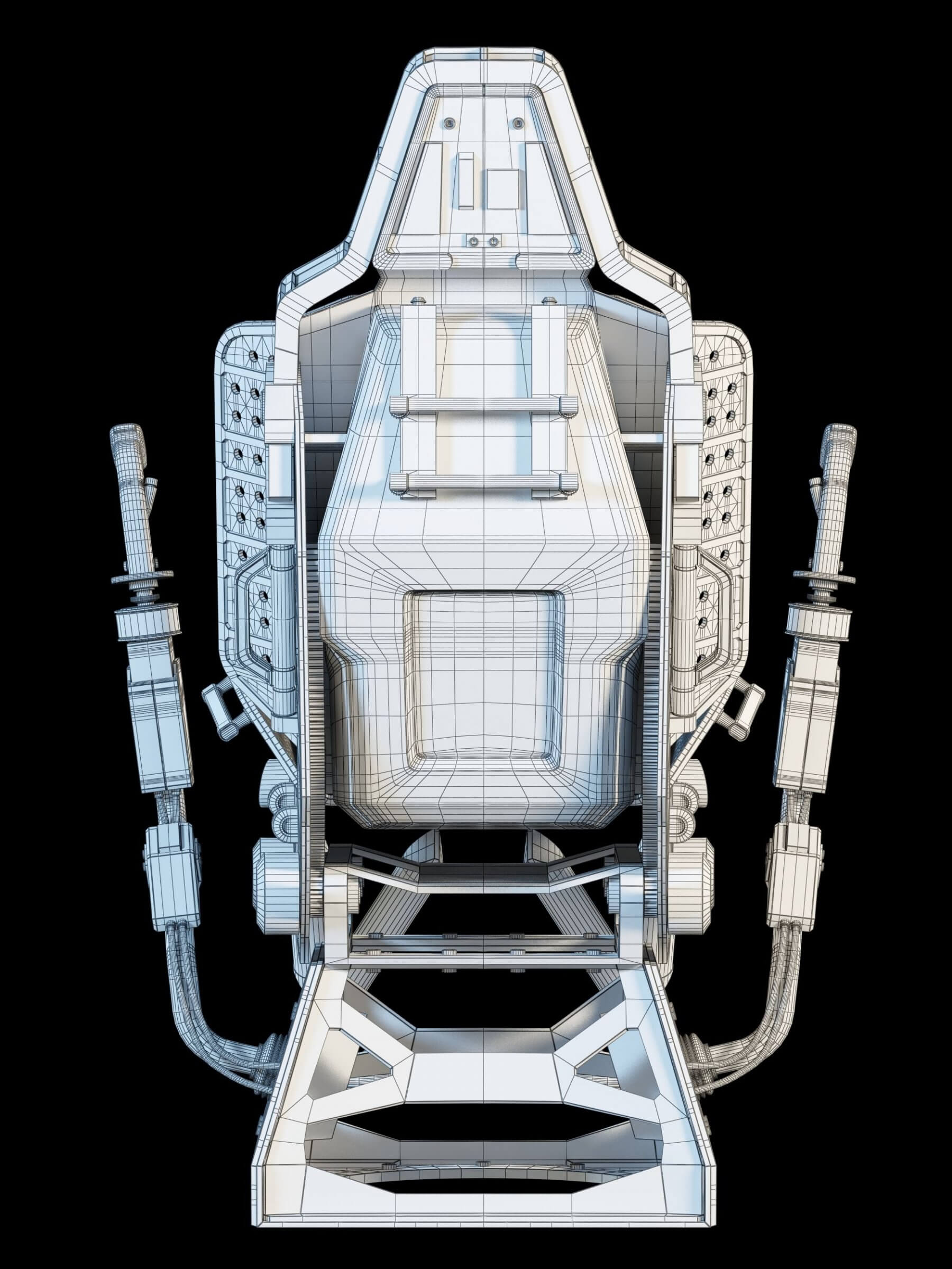 Futuristic Sci-Fi Chair 3D Model by zifir3d