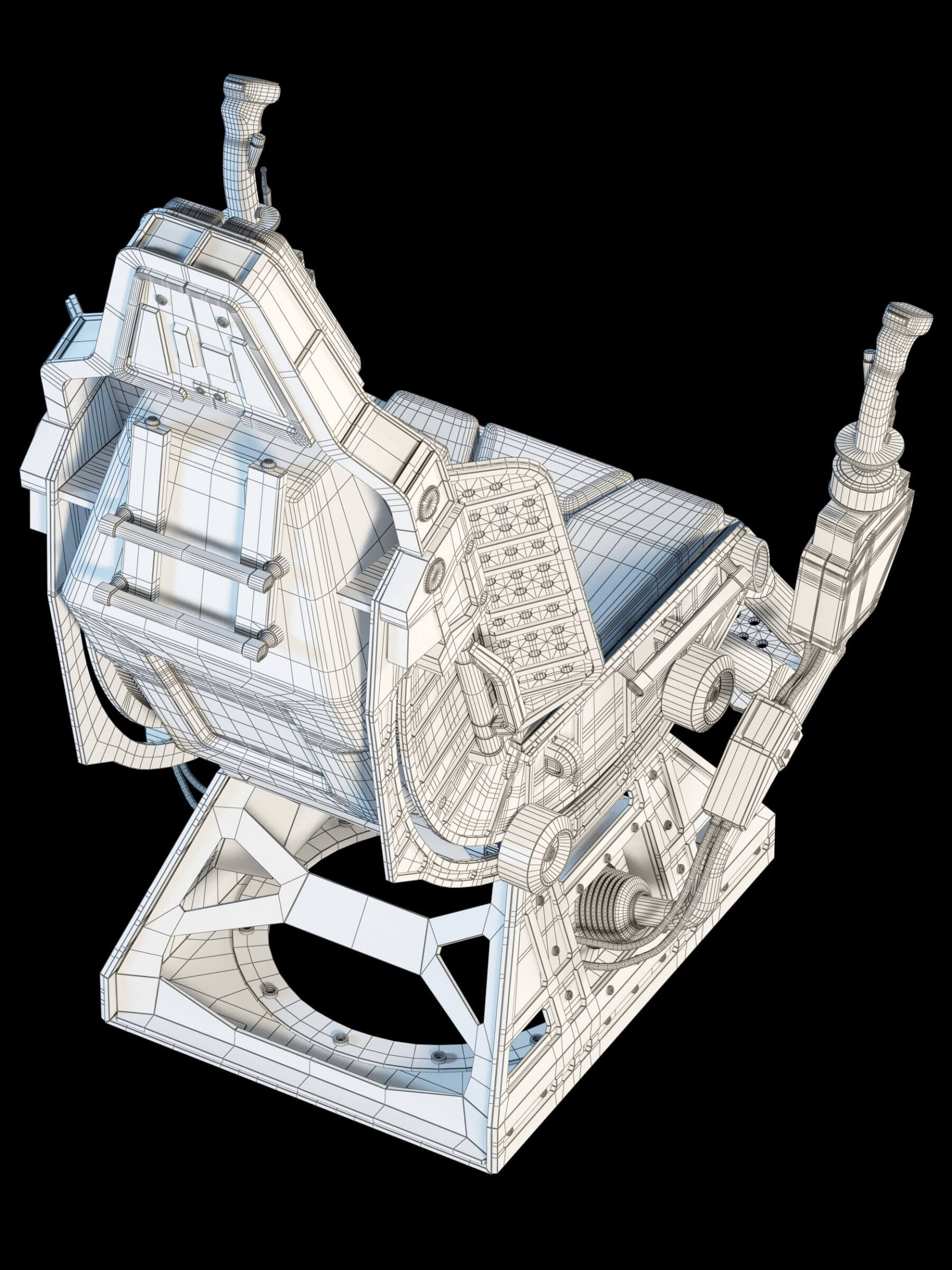 Futuristic Sci-Fi Chair 3D Model by zifir3d