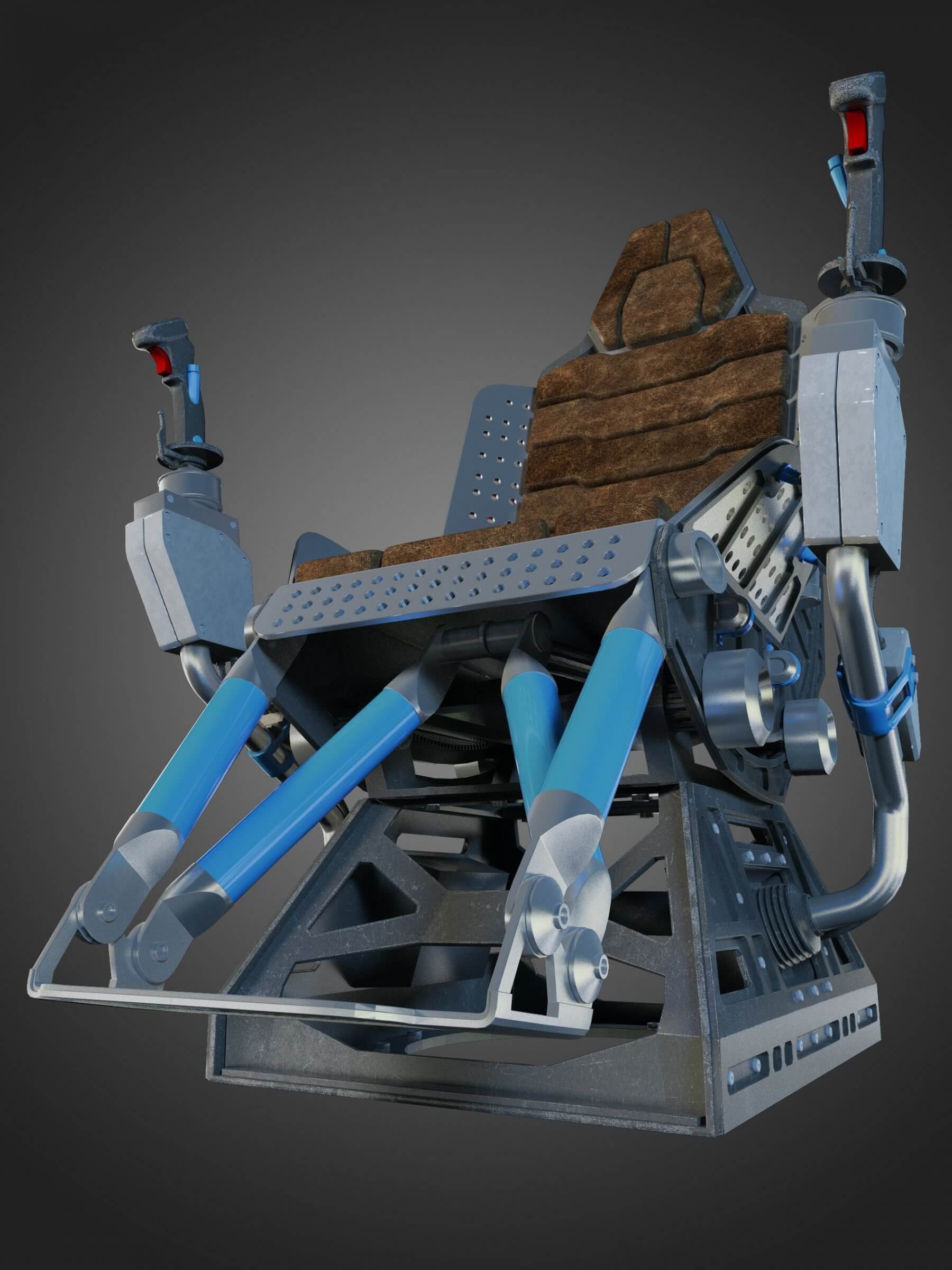 Futuristic Sci-Fi Chair 3D Model by zifir3d