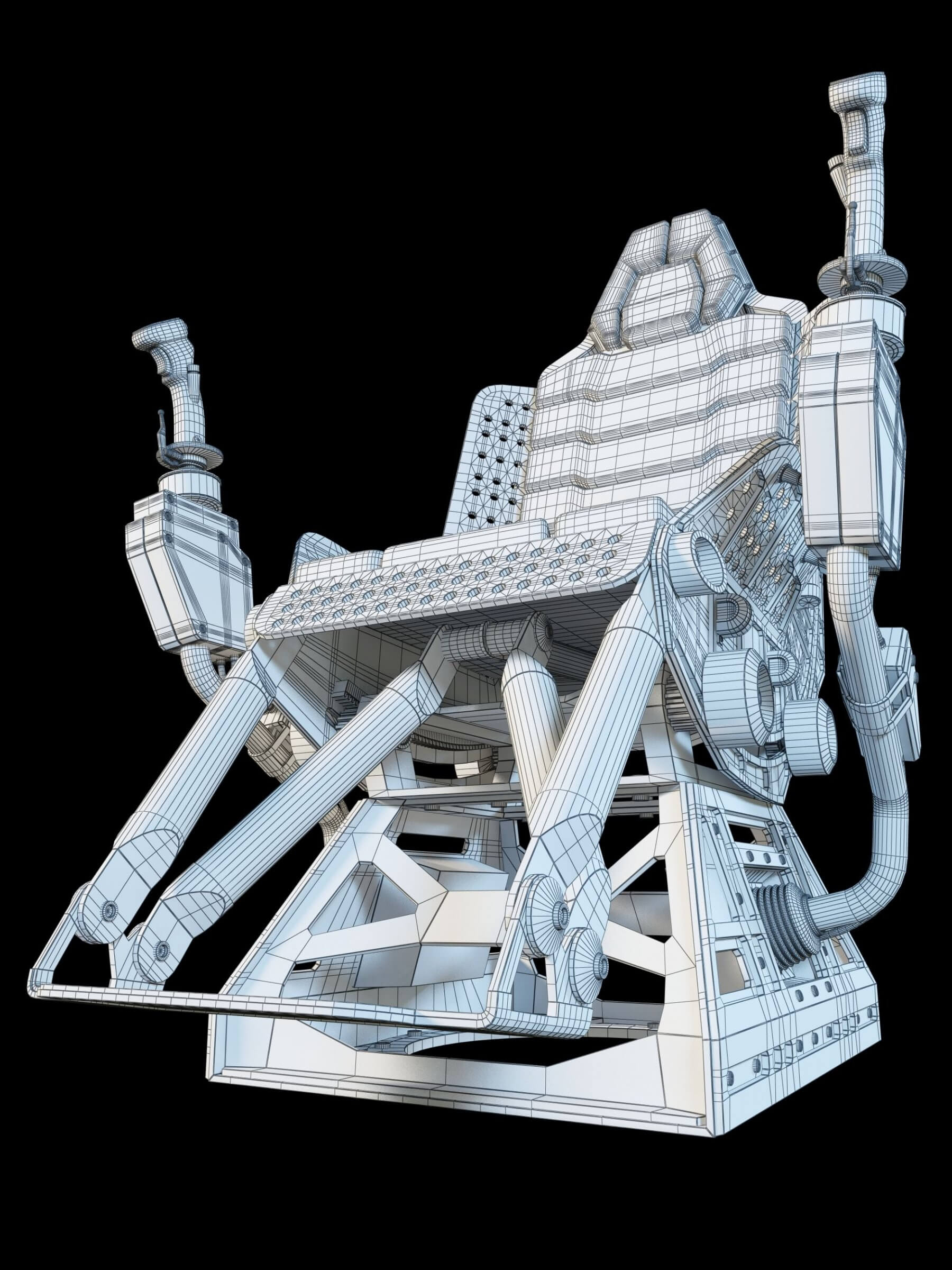 Futuristic Sci-Fi Chair 3D Model by zifir3d