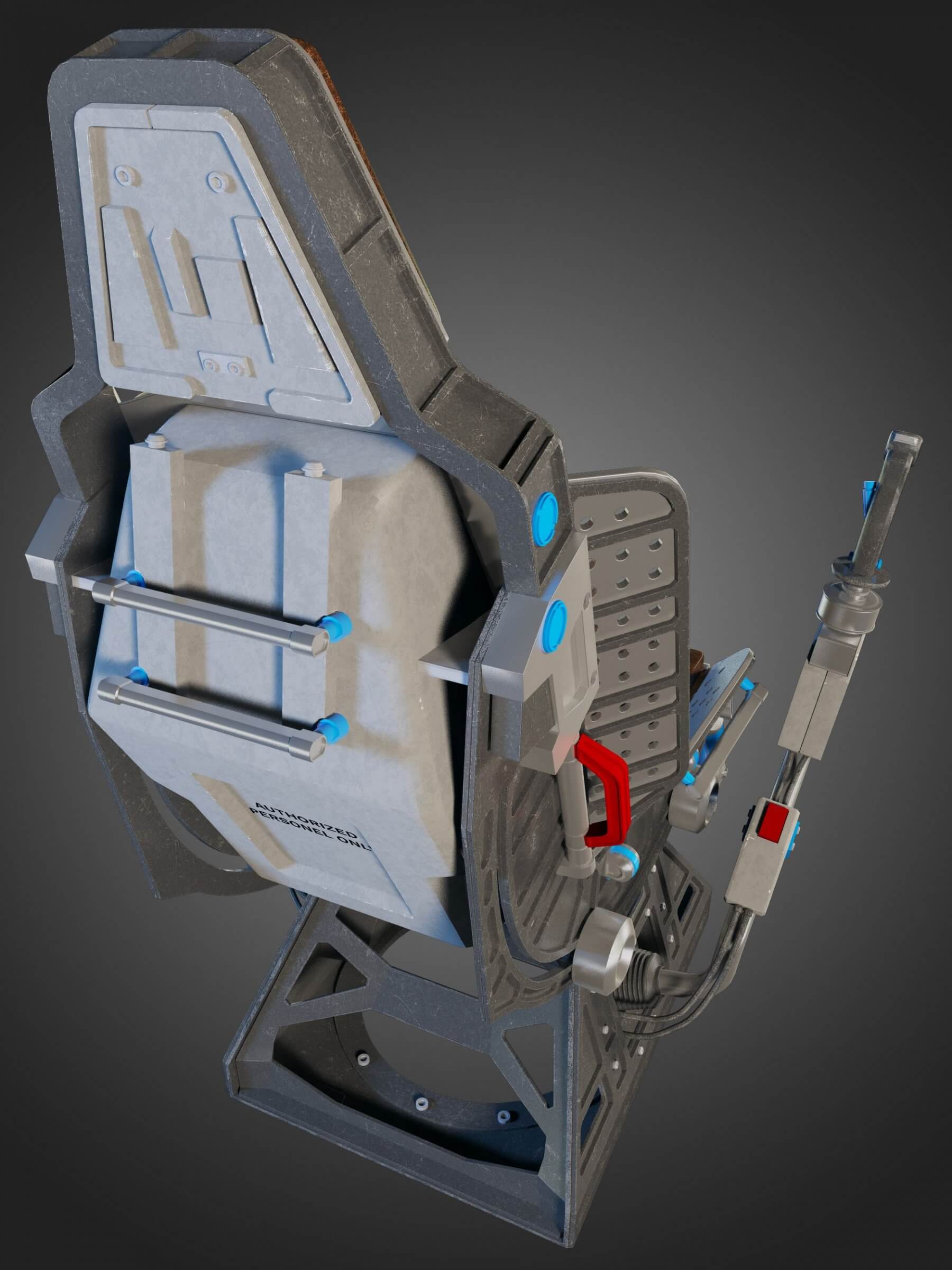 Futuristic Sci-Fi Chair 3D Model by zifir3d