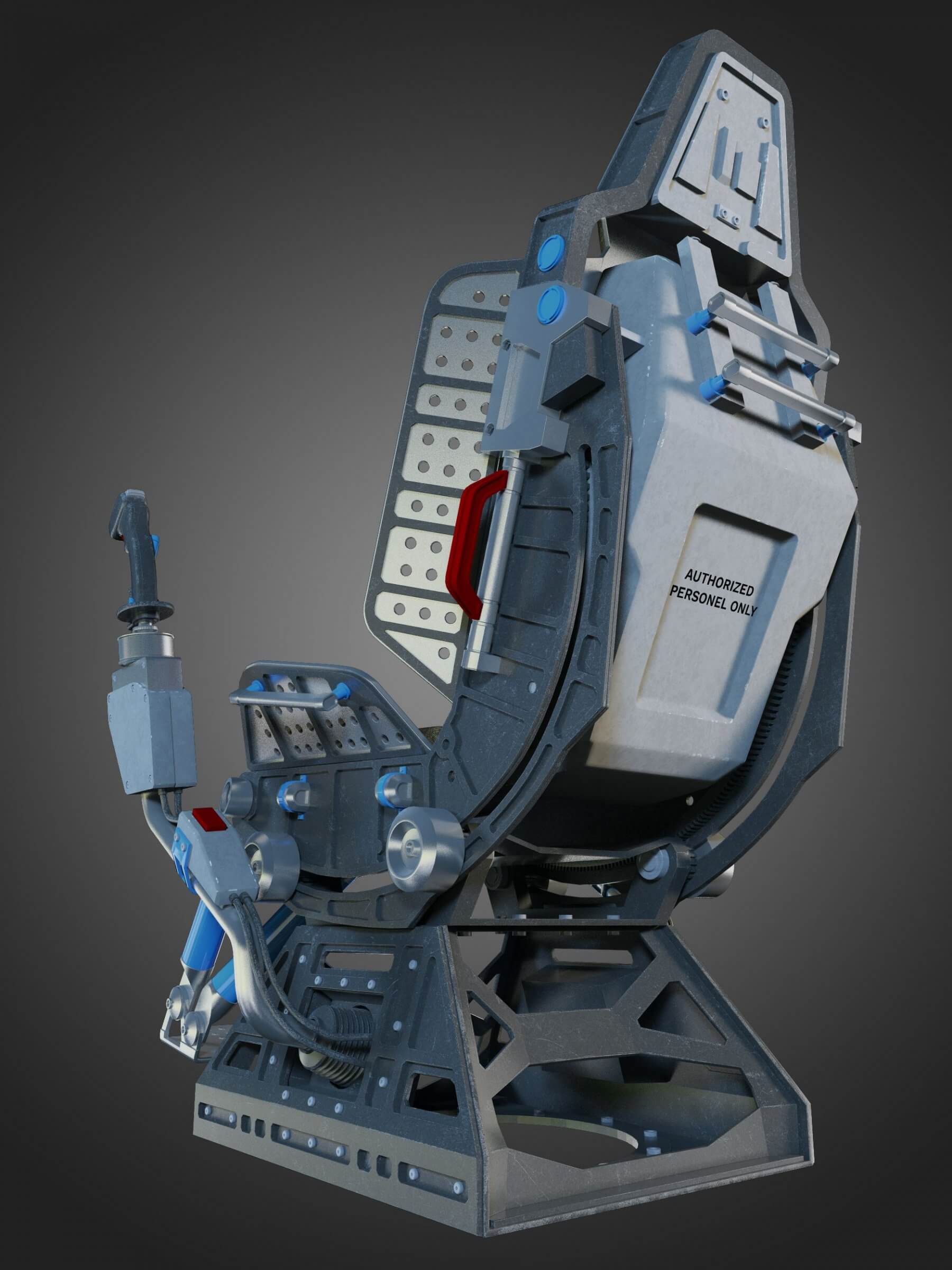 Futuristic Sci-Fi Chair 3D Model by zifir3d