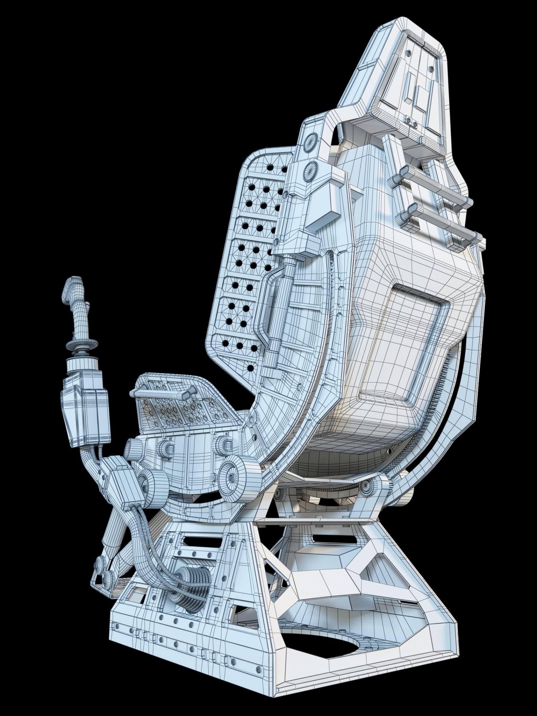 Futuristic Sci-Fi Chair 3D Model by zifir3d