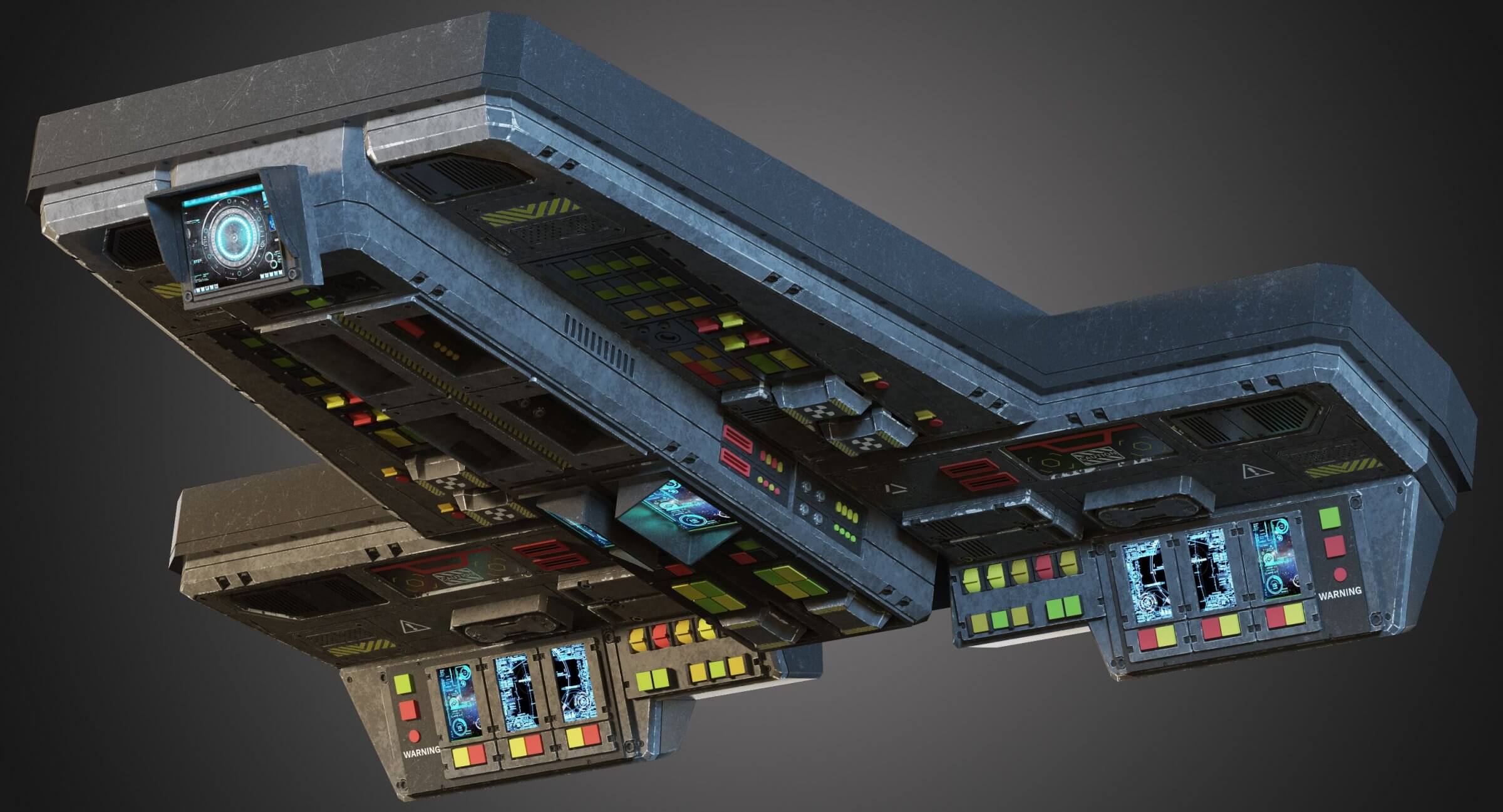 Futuristic Sci-Fi Console 3D Model by zifir3d