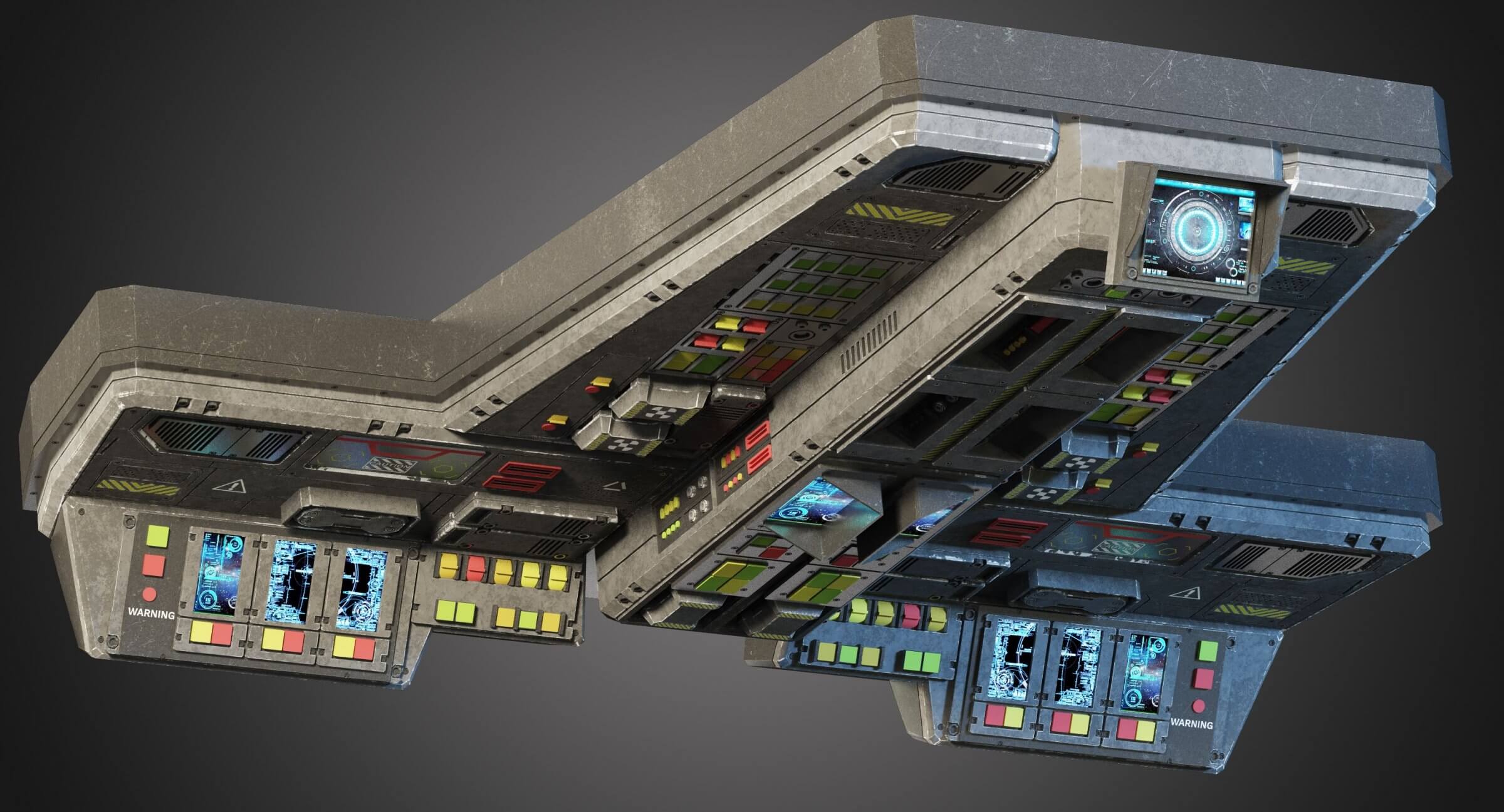 Futuristic Sci-Fi Console 3D Model by zifir3d