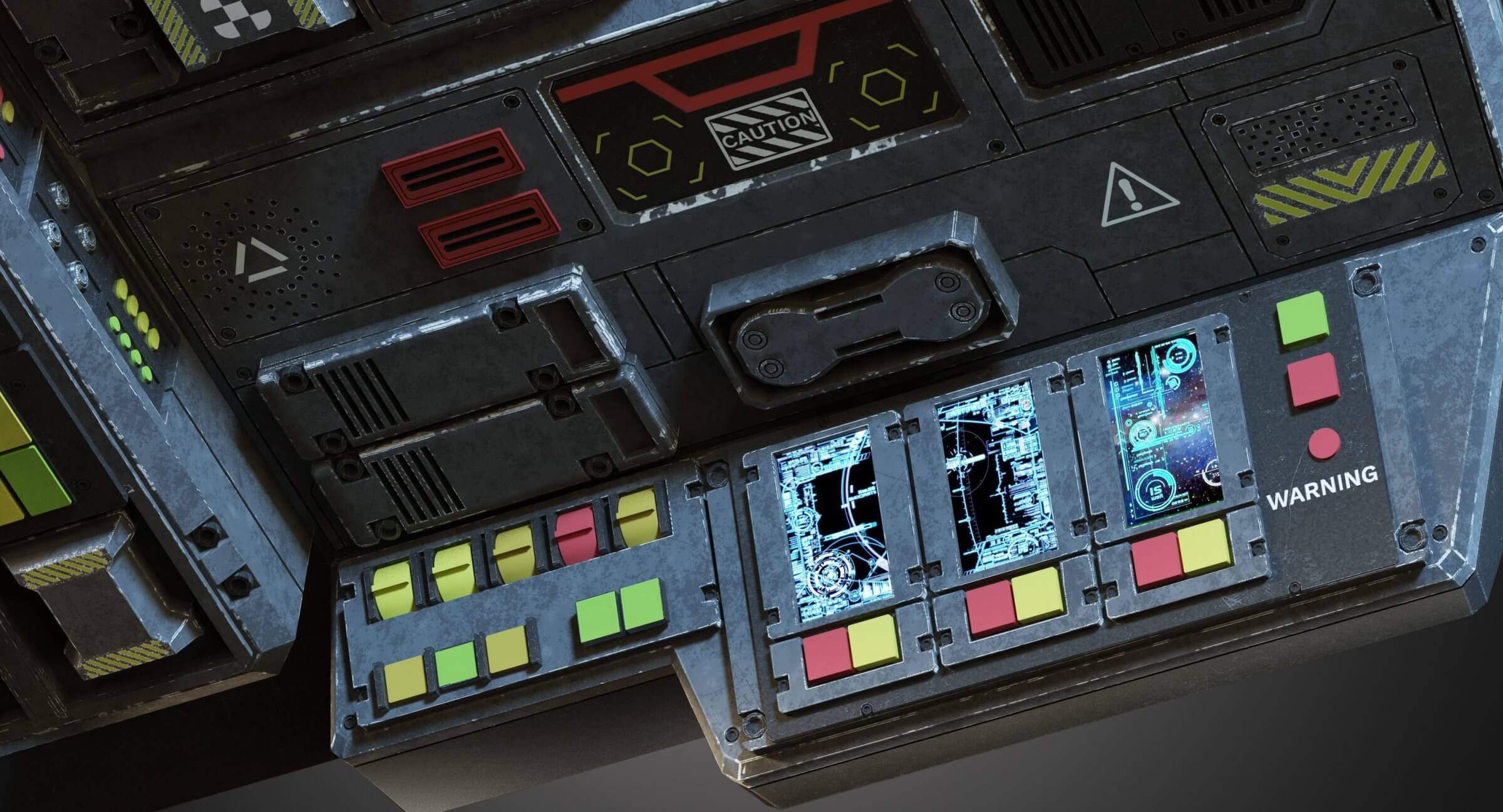 Futuristic Sci-Fi Console 3D Model by zifir3d