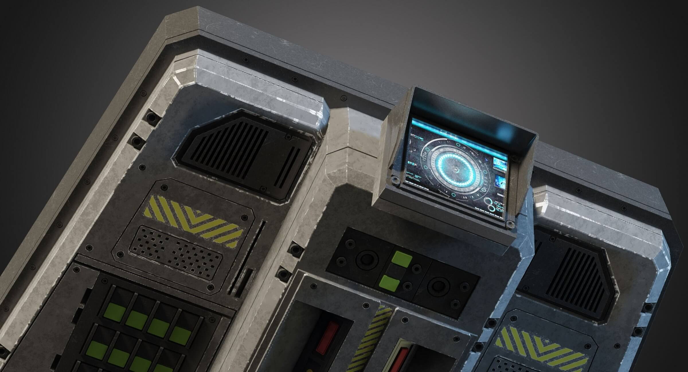 Futuristic Sci-Fi Console 3D Model by zifir3d