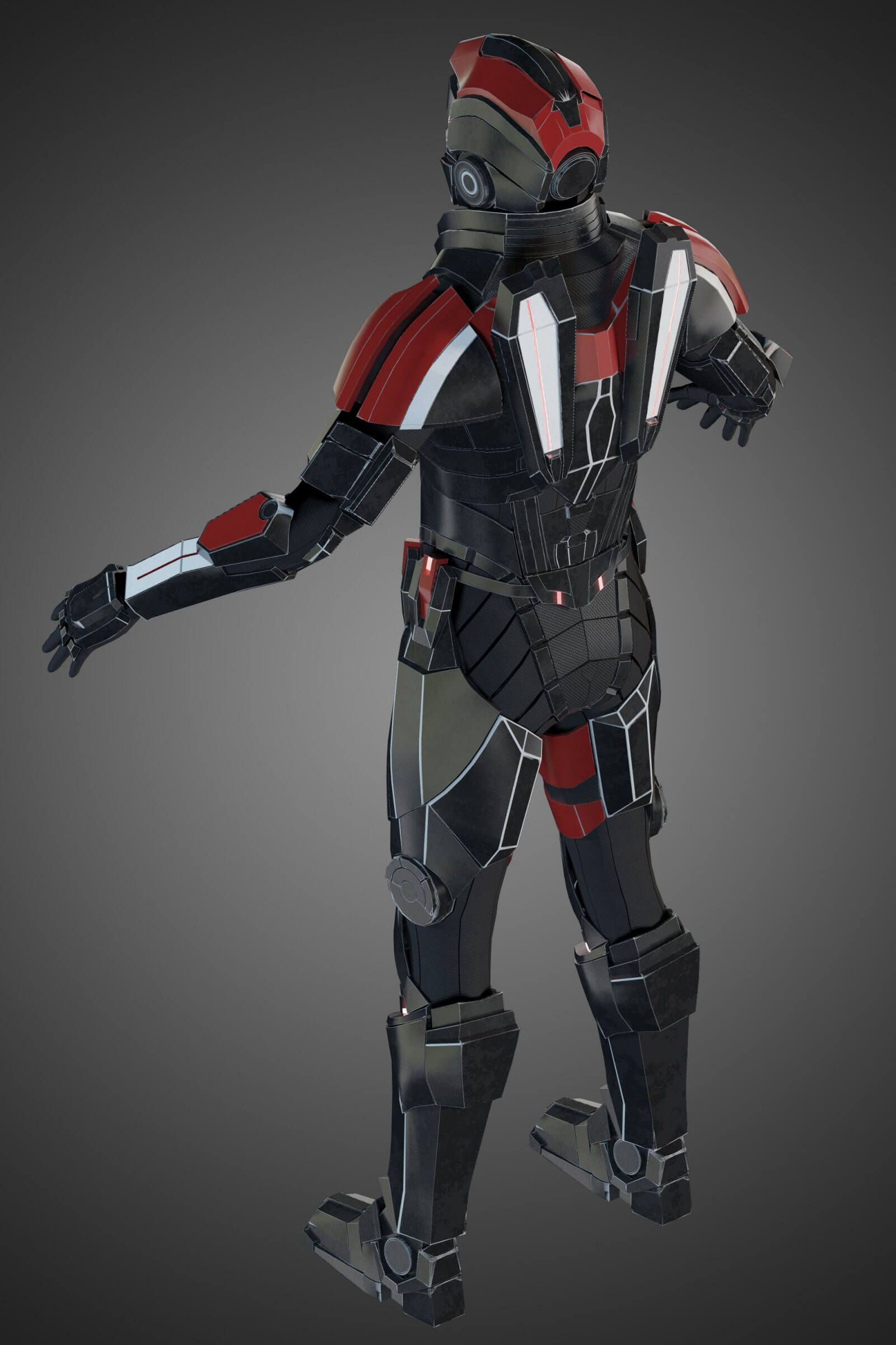 Futuristic Sci-Fi Soldier 3D Model by zifir3d