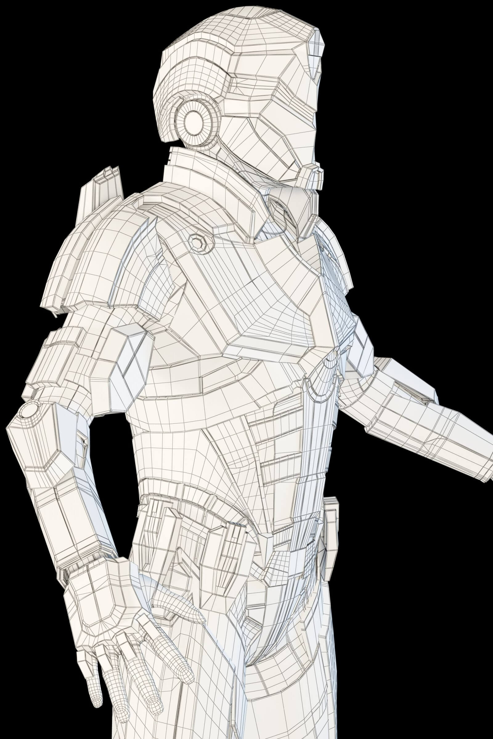 Futuristic Sci-Fi Soldier 3D Model by zifir3d