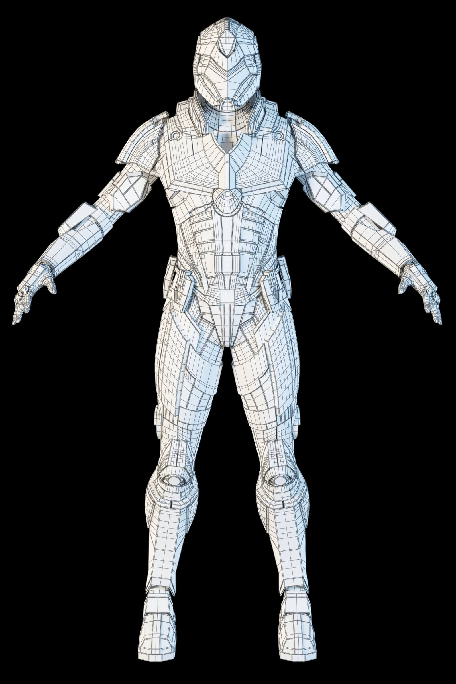 Futuristic Sci-Fi Soldier 3D Model by zifir3d